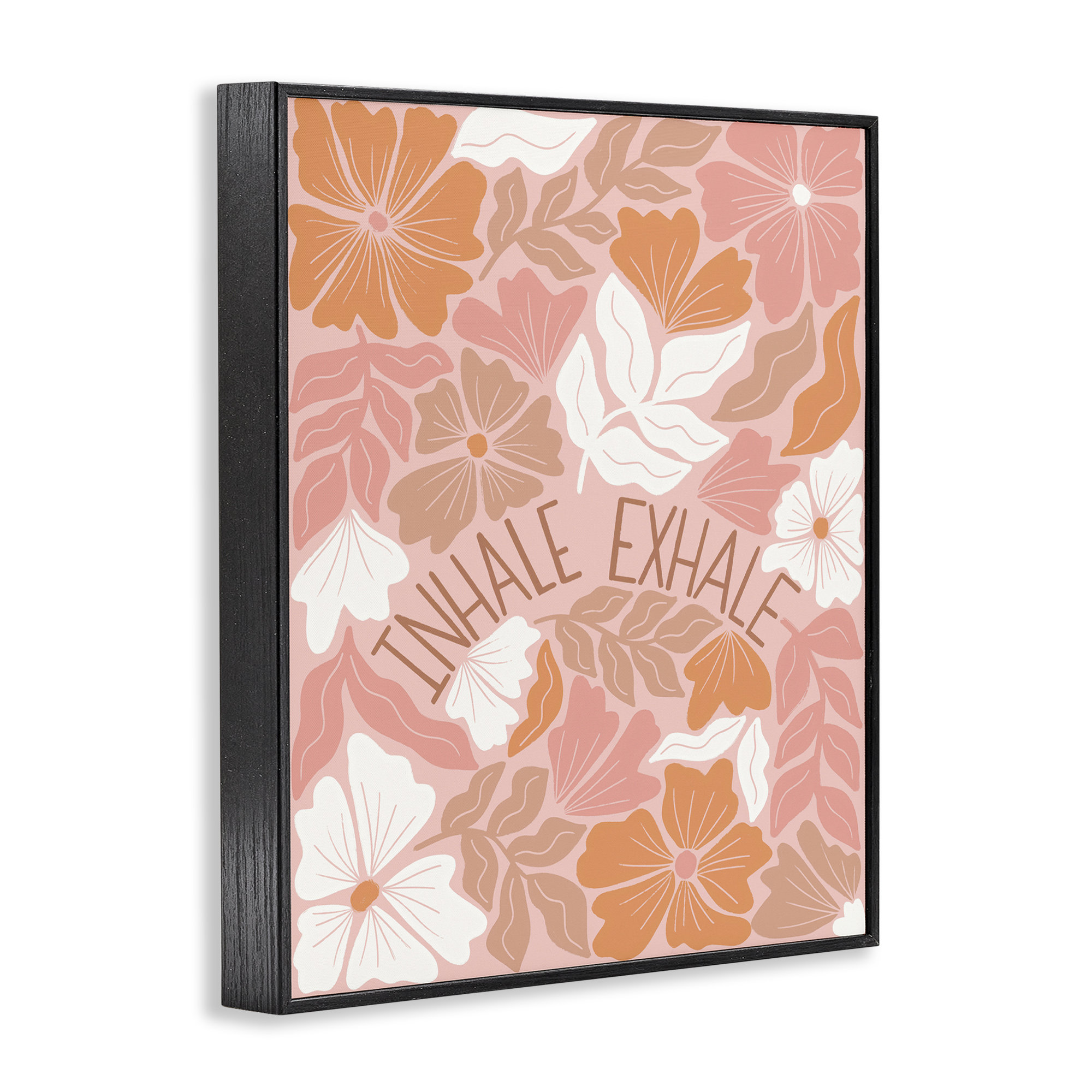 Ebern Designs Inhale Exhale Florals Framed Giclee Art by Taylor Shannon ...