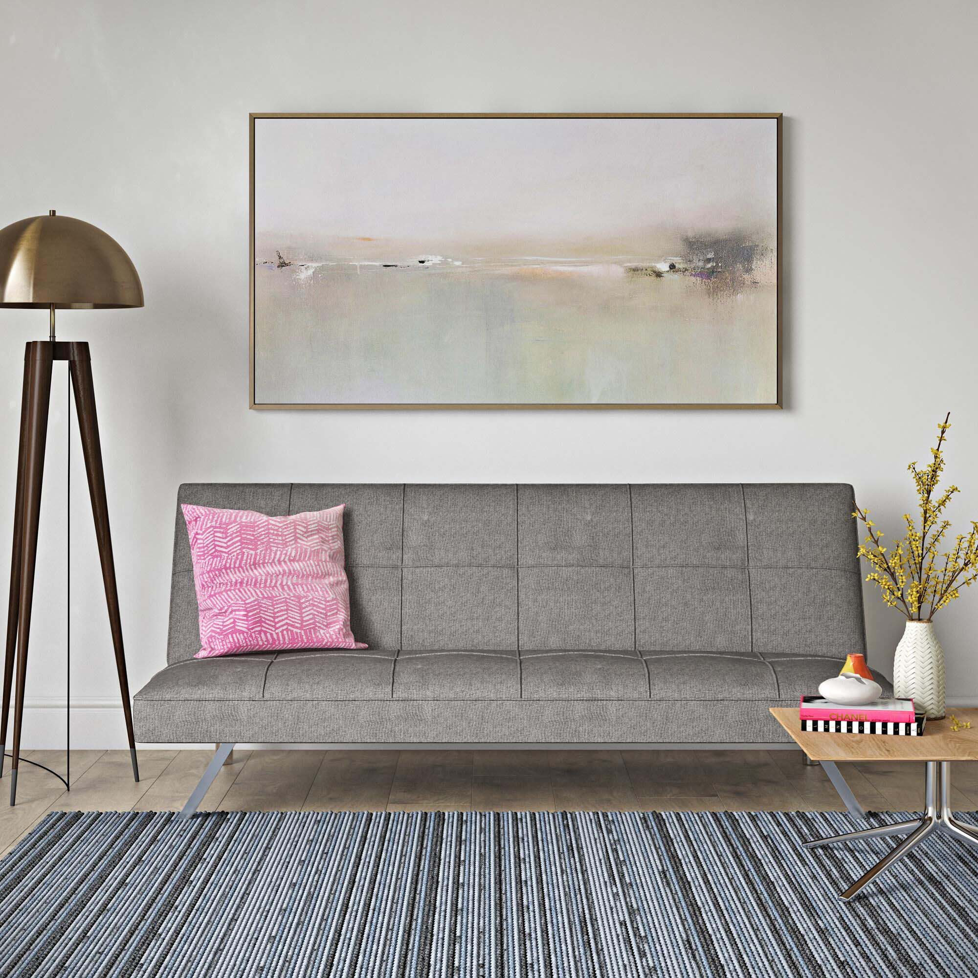 Wrought Studio™ Versatile Metal Frame Sofa Bed with Stainless Legs for ...