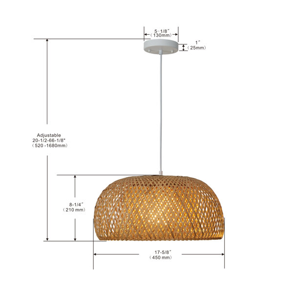 Bay Isle Home™ Saad 1 - Light Bamboo Pendant | Wayfair
