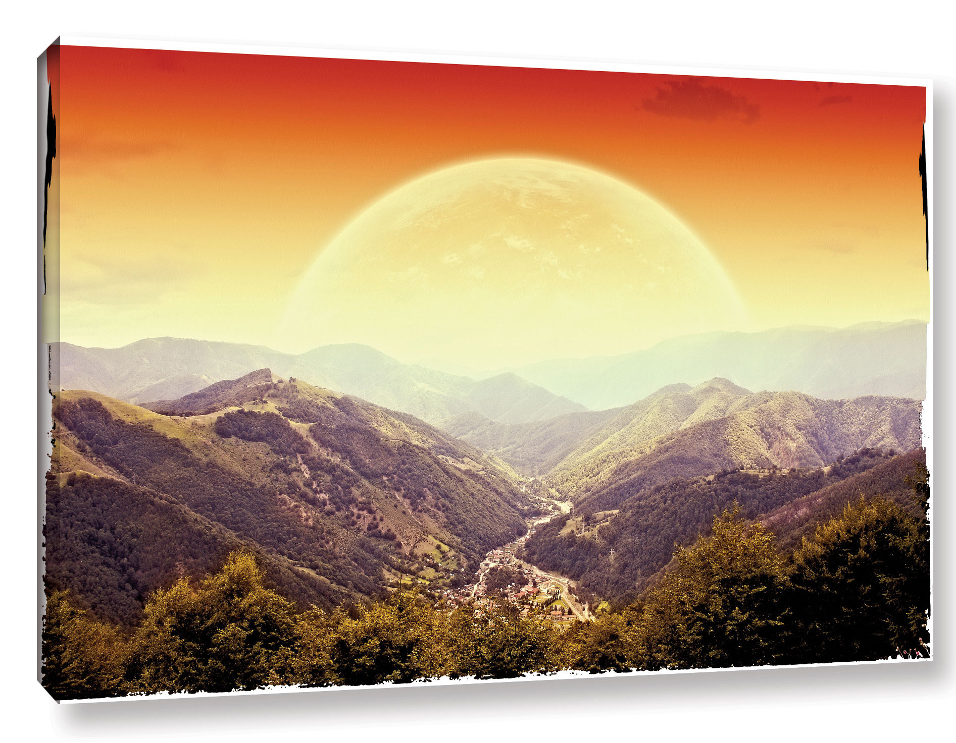 Wrought Studio™ 'Highland Sunset' Photographic Print on Wrapped Canvas ...