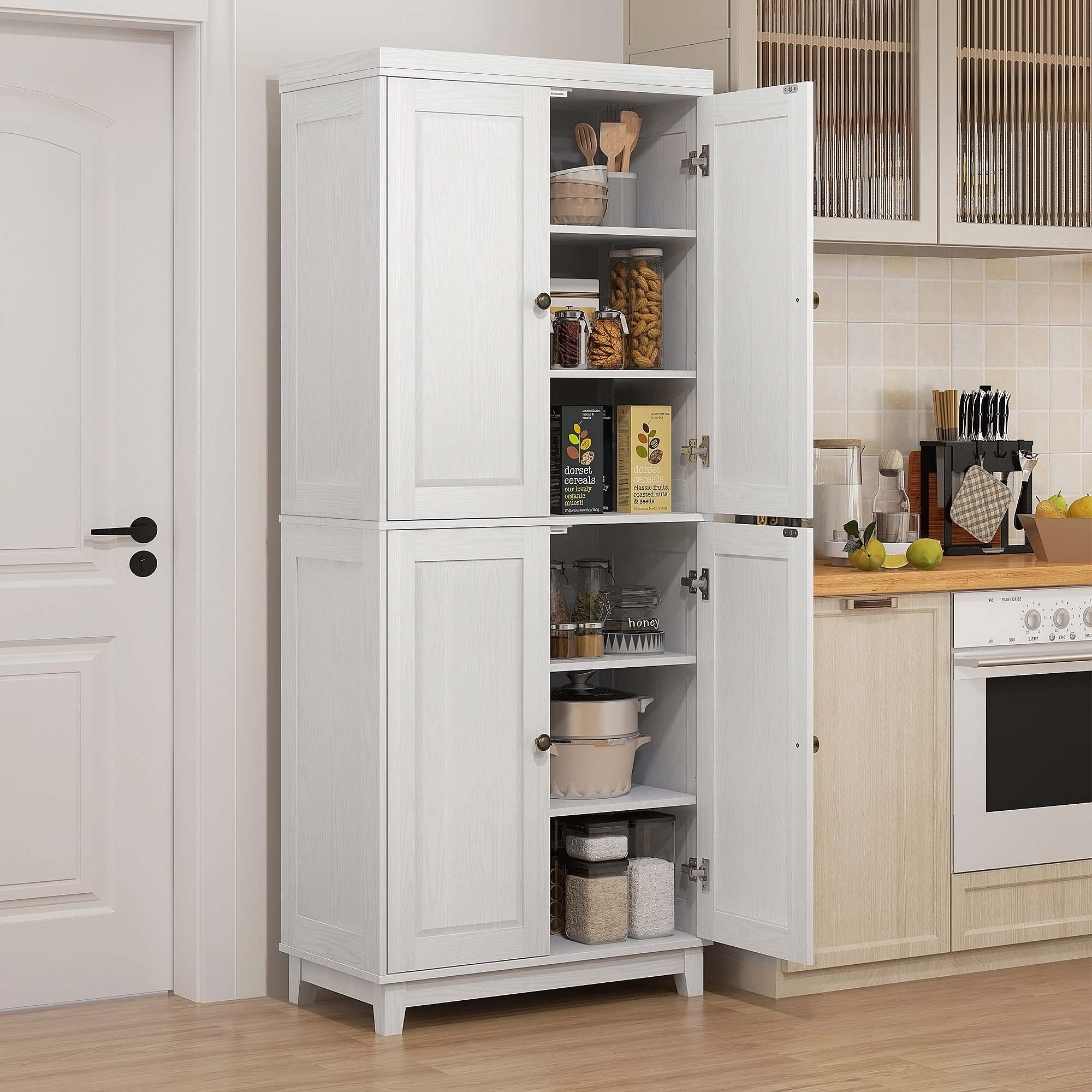 Lark Manor™ Pantry Cabinet with Adjustable Shelves, Doors | Wayfair