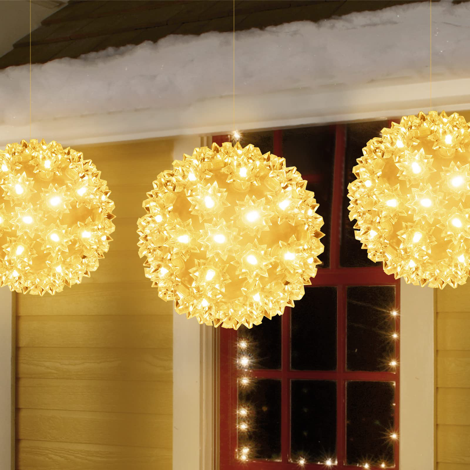 The Holiday Aisle® 3 Pack 5.5" Christmas Lighted Sphere Balls – 50 LED ...