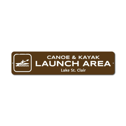 Lizton Sign Shop, Inc Canoe & Kayak Launch Area Custom Aluminum Sign ...