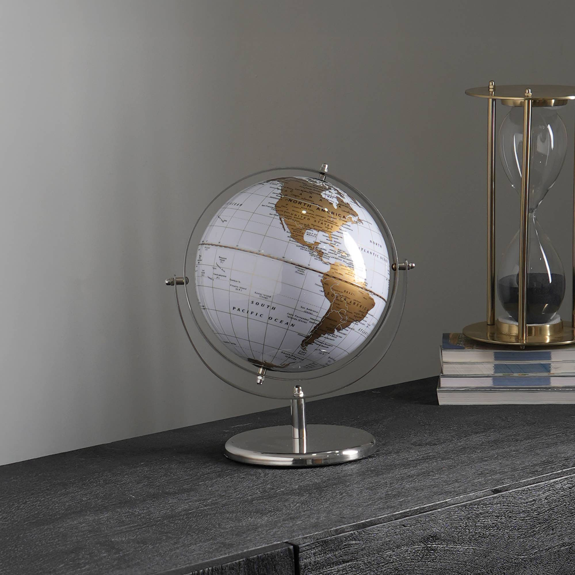 Mercer41 Tabletop Globe on Steel Stand for Home Decor-Decorative ...