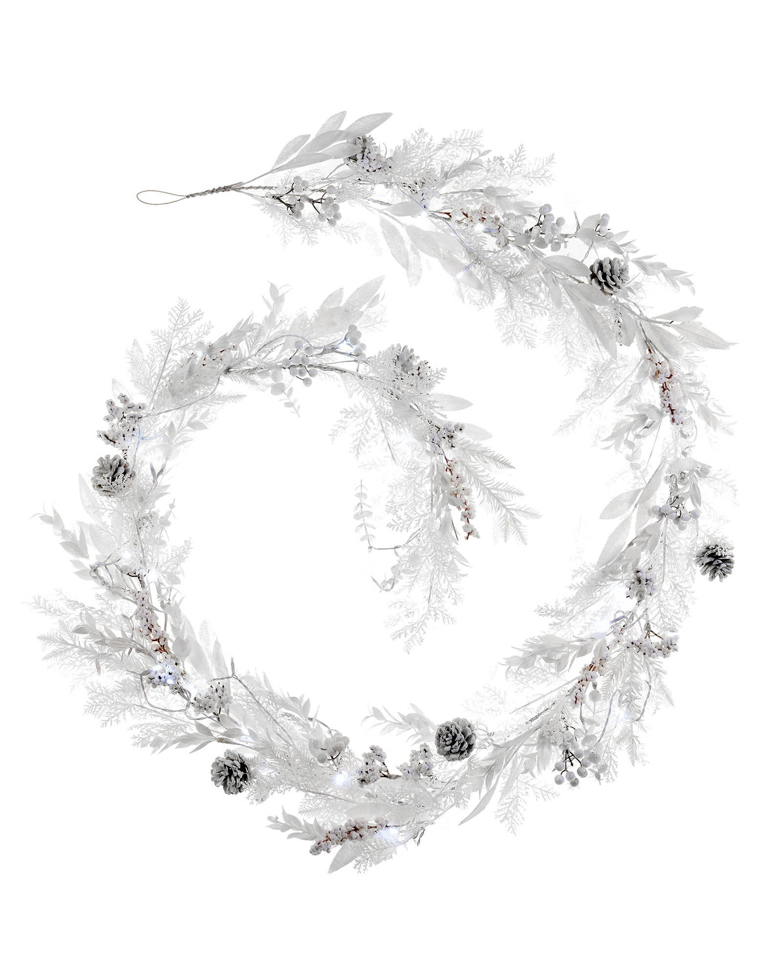 Mail Order Online Ltd Pre-Lit White Garland | Wayfair.co.uk