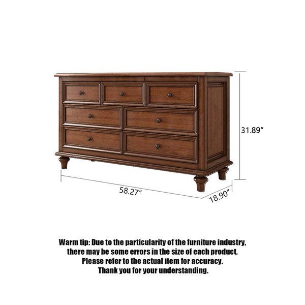 VICABY American-Style Rustic Chest Of Drawers Log Bedroom Cabinet ...