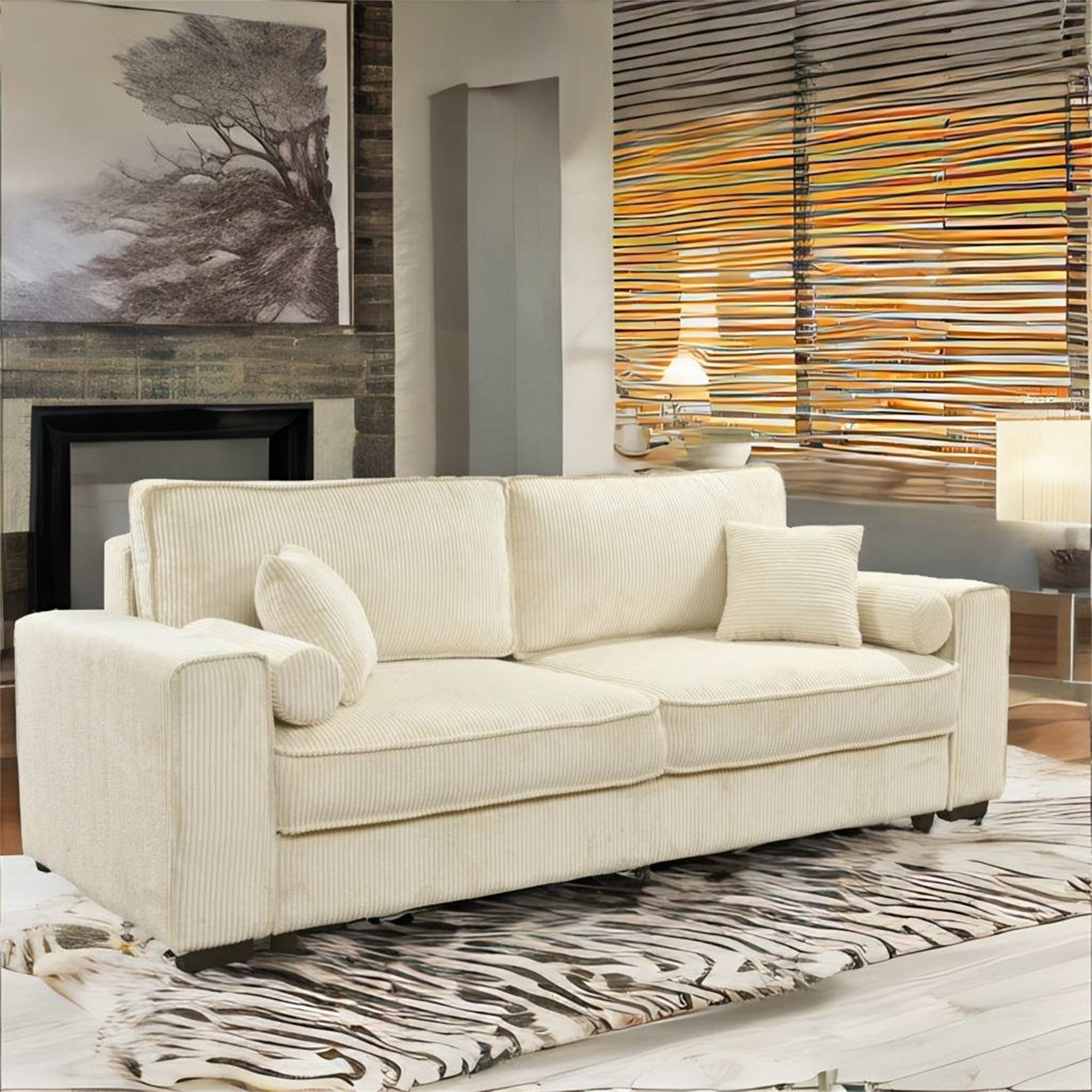 Latitude Run® Large Sofa Bed With Storage,three-seat Classic ...