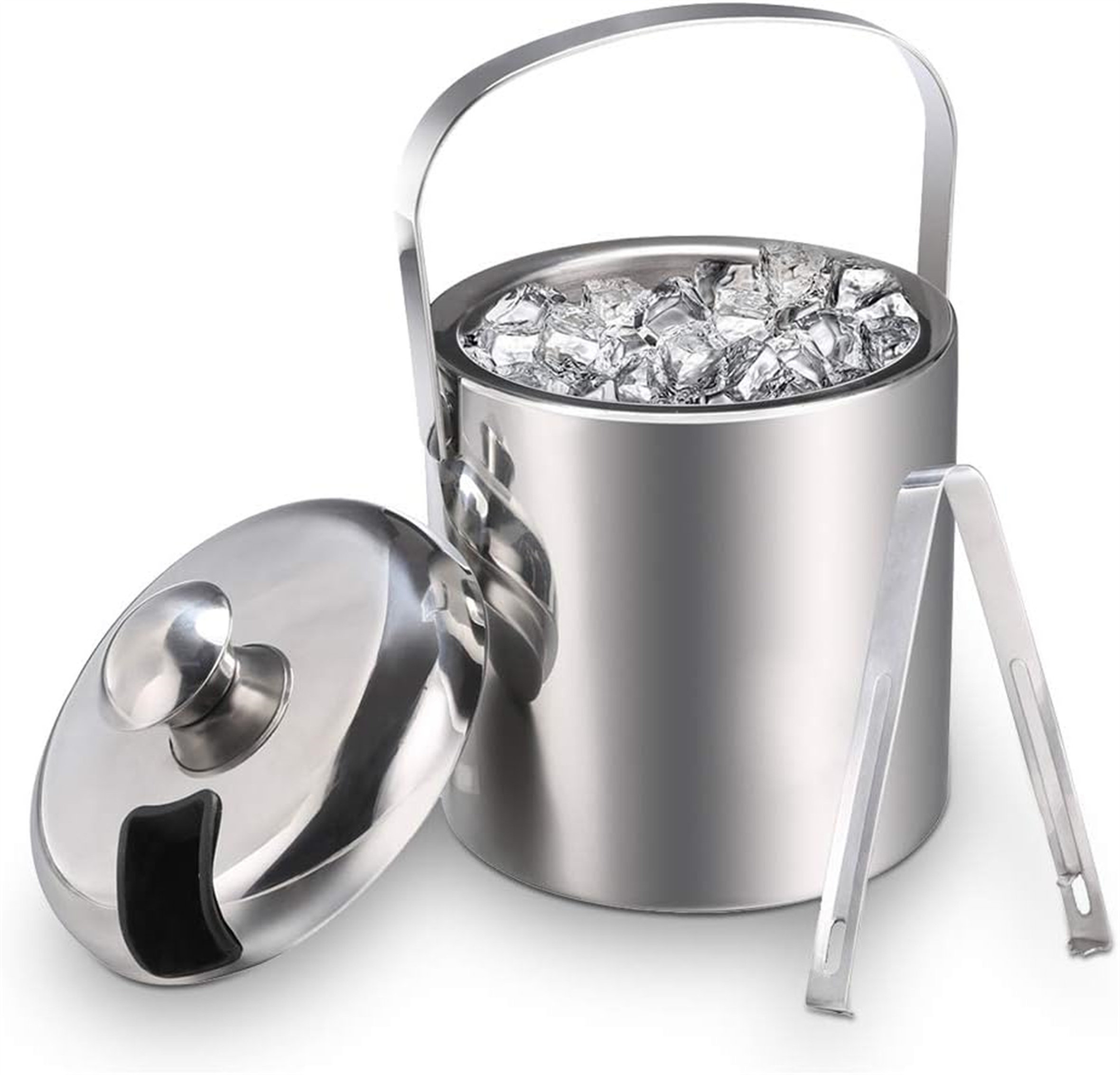 Mint Pantry Double-Wall Stainless Steel Insulated Ice Buckets With Lid ...