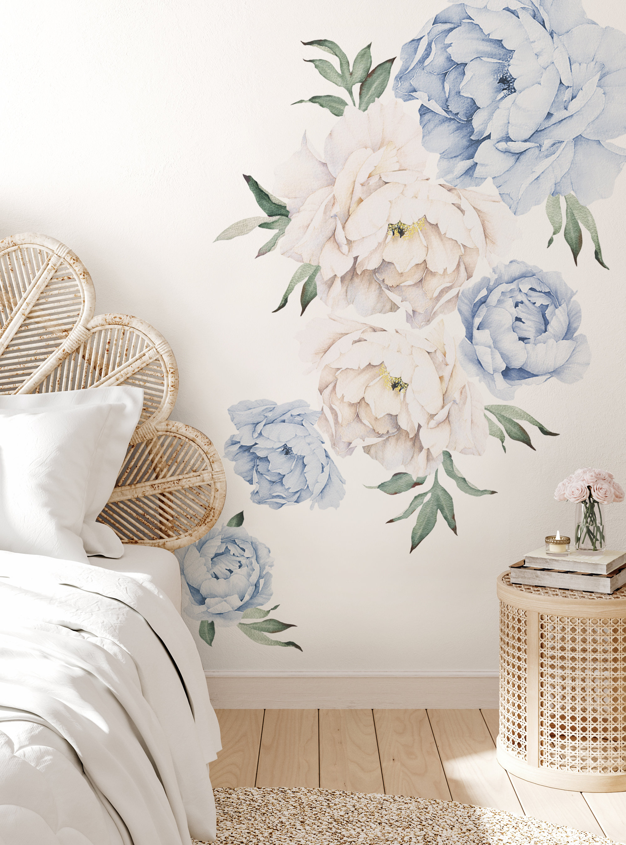 Red Barrel Studio® Peony Flower Wall Stickers | Wayfair