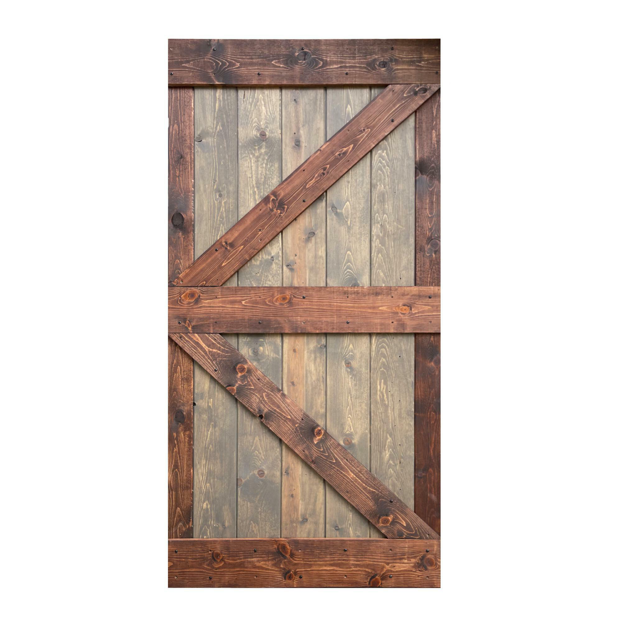 Jion Living Paneled Wood Painted Barn Door without Installation ...