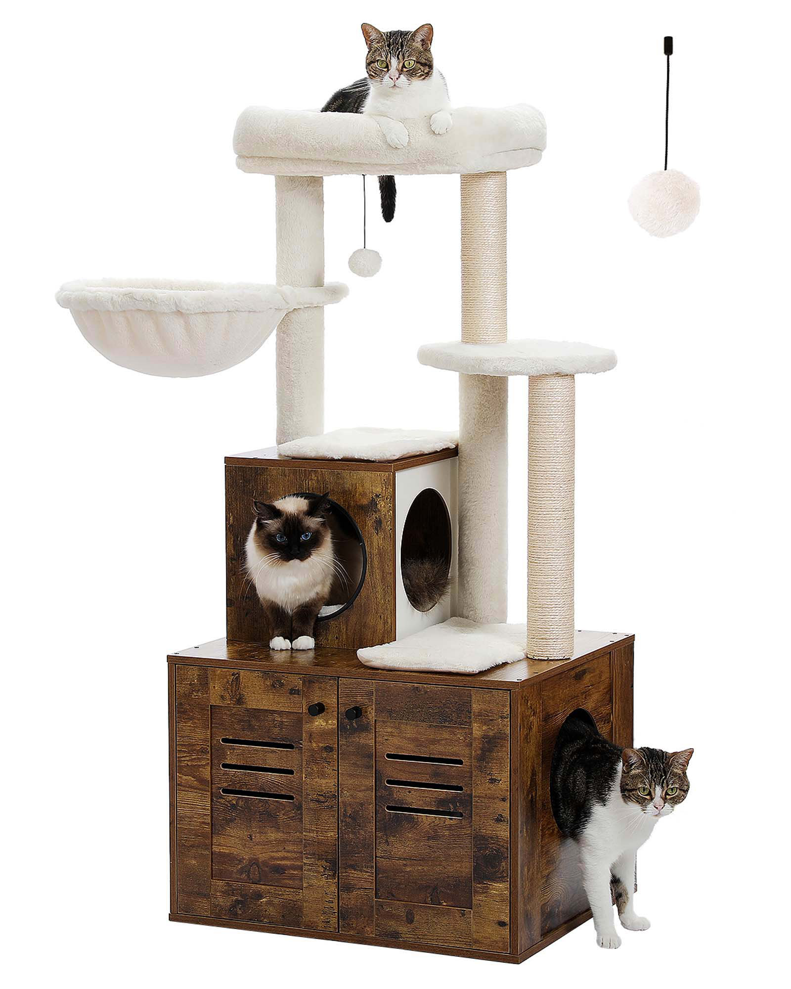Latitude Run® Modern Wood Cat Condo With Litter Box - Wayfair Canada