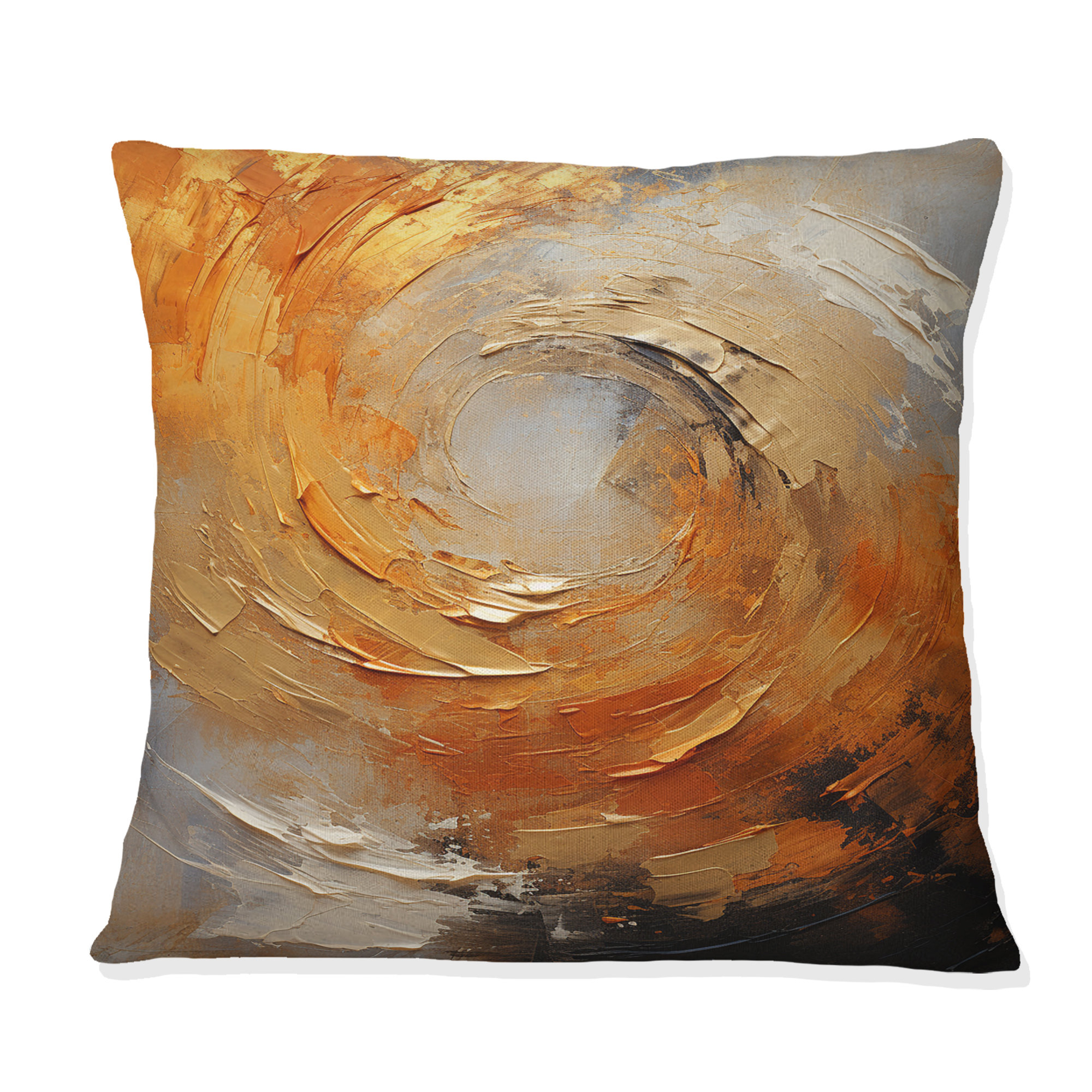 Design Art Gold Orange Desert Mirage Spiral - Abstract Spirals Printed ...