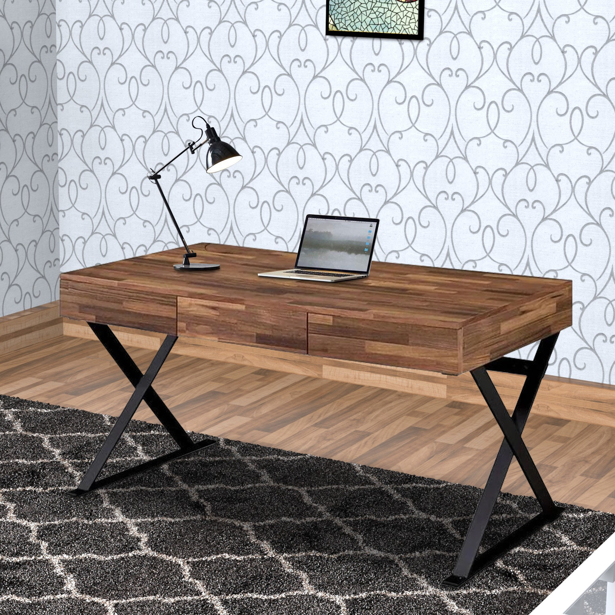 Loon Peak Esse Solid Wood Desk | Wayfair