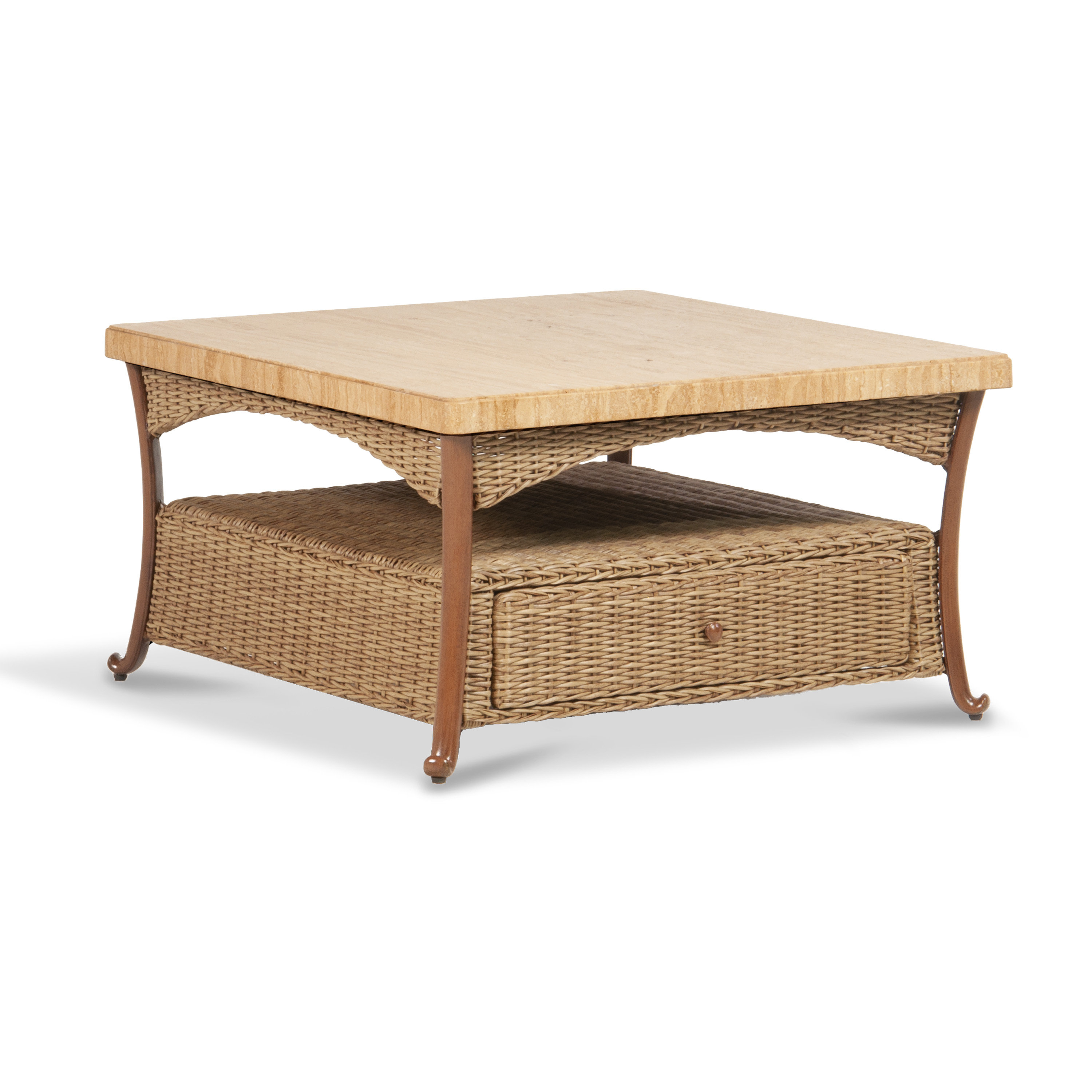 Inspired Visions Brookside 40x40 Outdoor Coffee Table w/ Solid ...