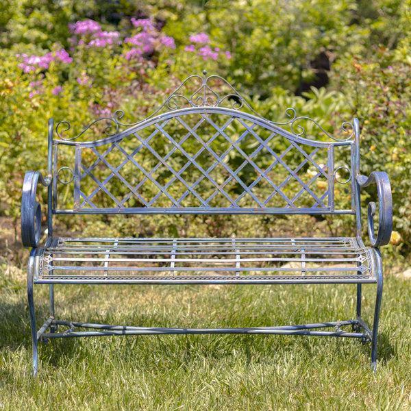 August Grove® Stephania Outdoor Metal Garden Bench | Wayfair