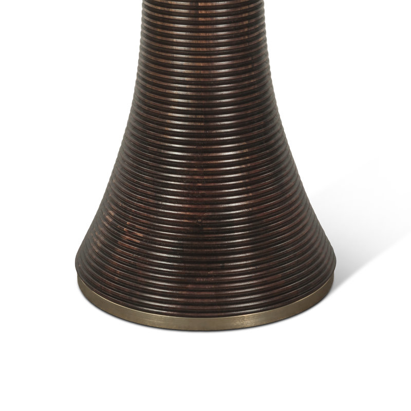 Hokku Designs Jitender 54" Round Dining Table In Dark Sienna | Wayfair