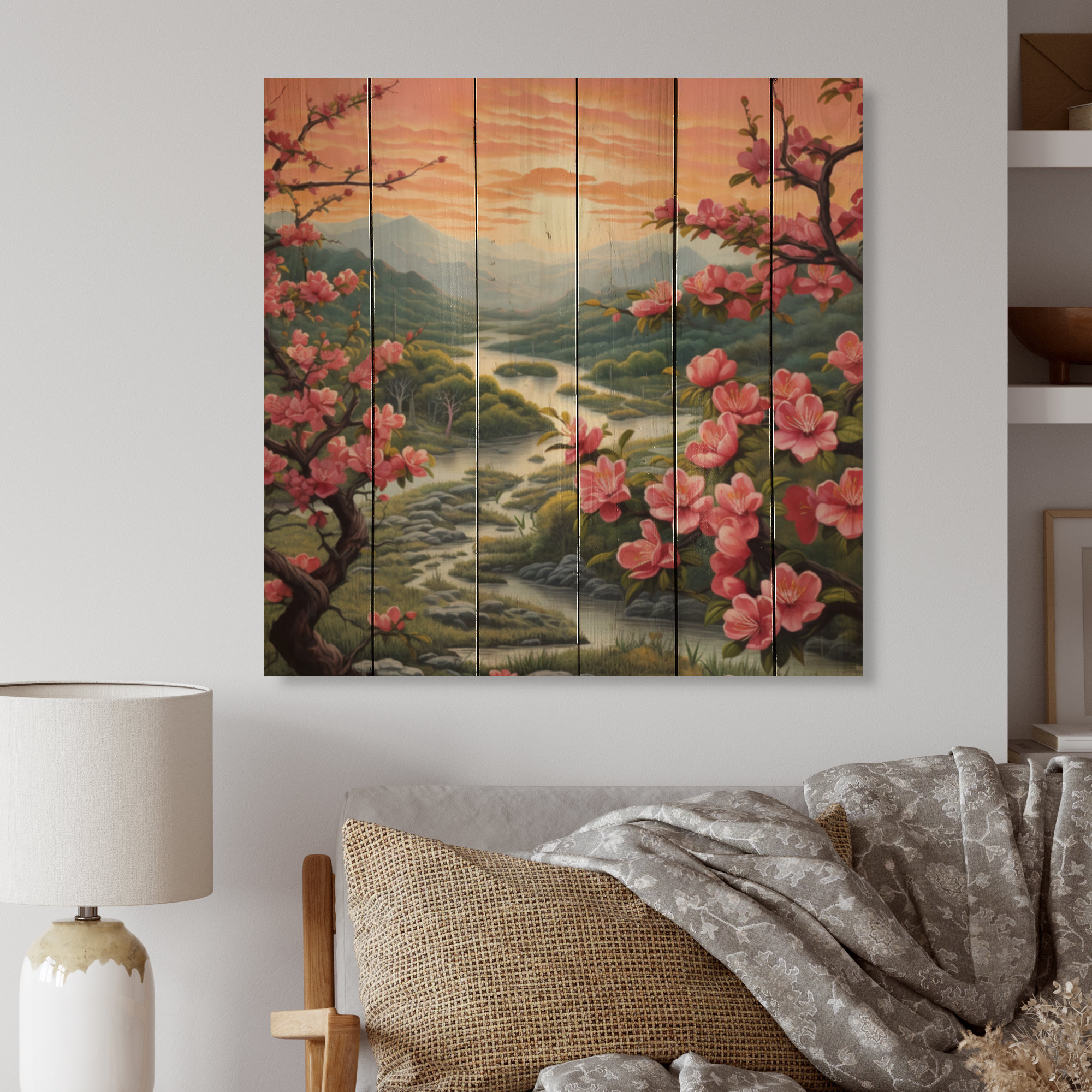Red Barrel Studio Jancar Peach Blossom Bliss I On Wood Print - Wayfair ...