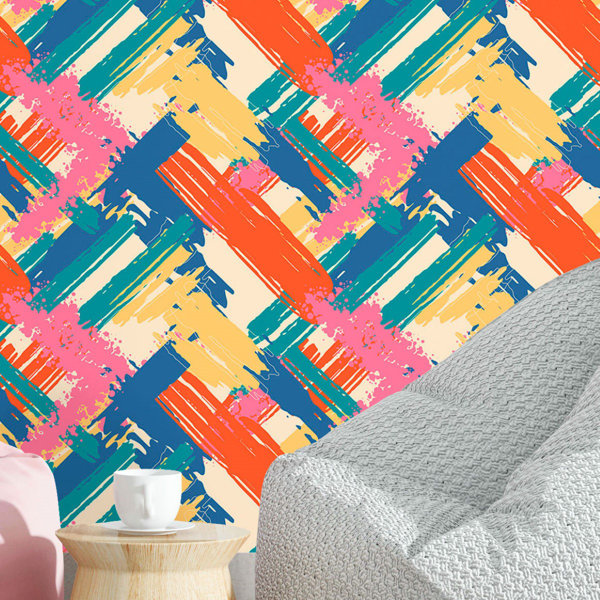 Wrought Studio Arinori Peel & Stick Abstract Roll | Wayfair