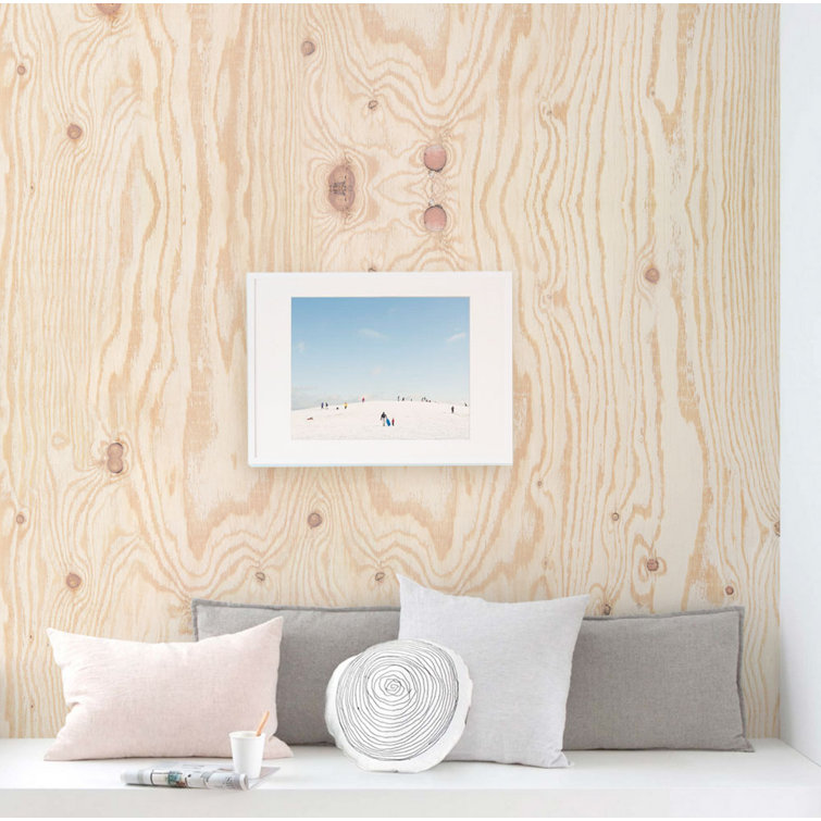 Foundry Select Plywood 4-Piece Peel and Stick Wallpaper Panel | Wayfair