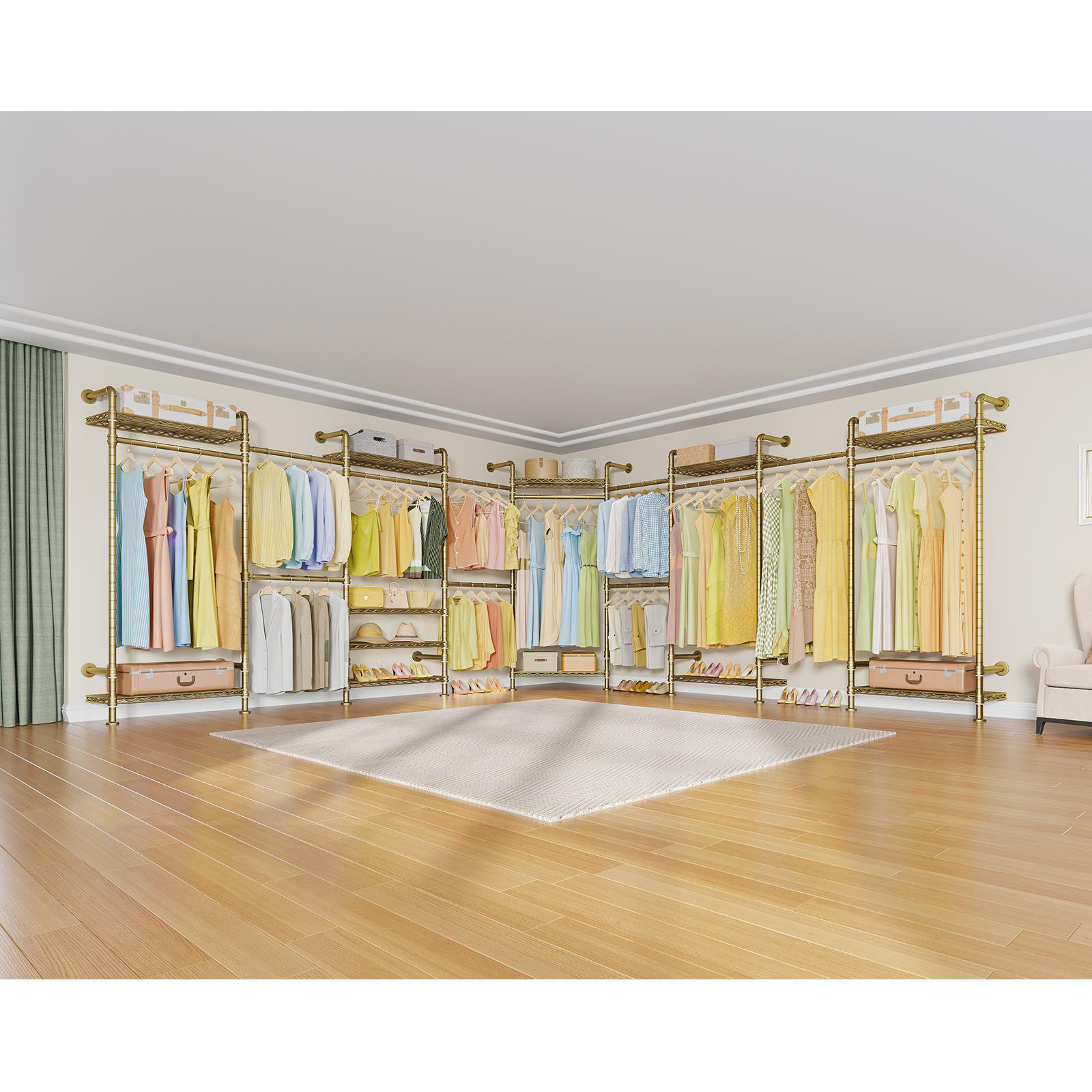 VIPEK Timate U4 Expandable 14'7"-18'8" Wall Mounted Clothes Rack, Pipe ...