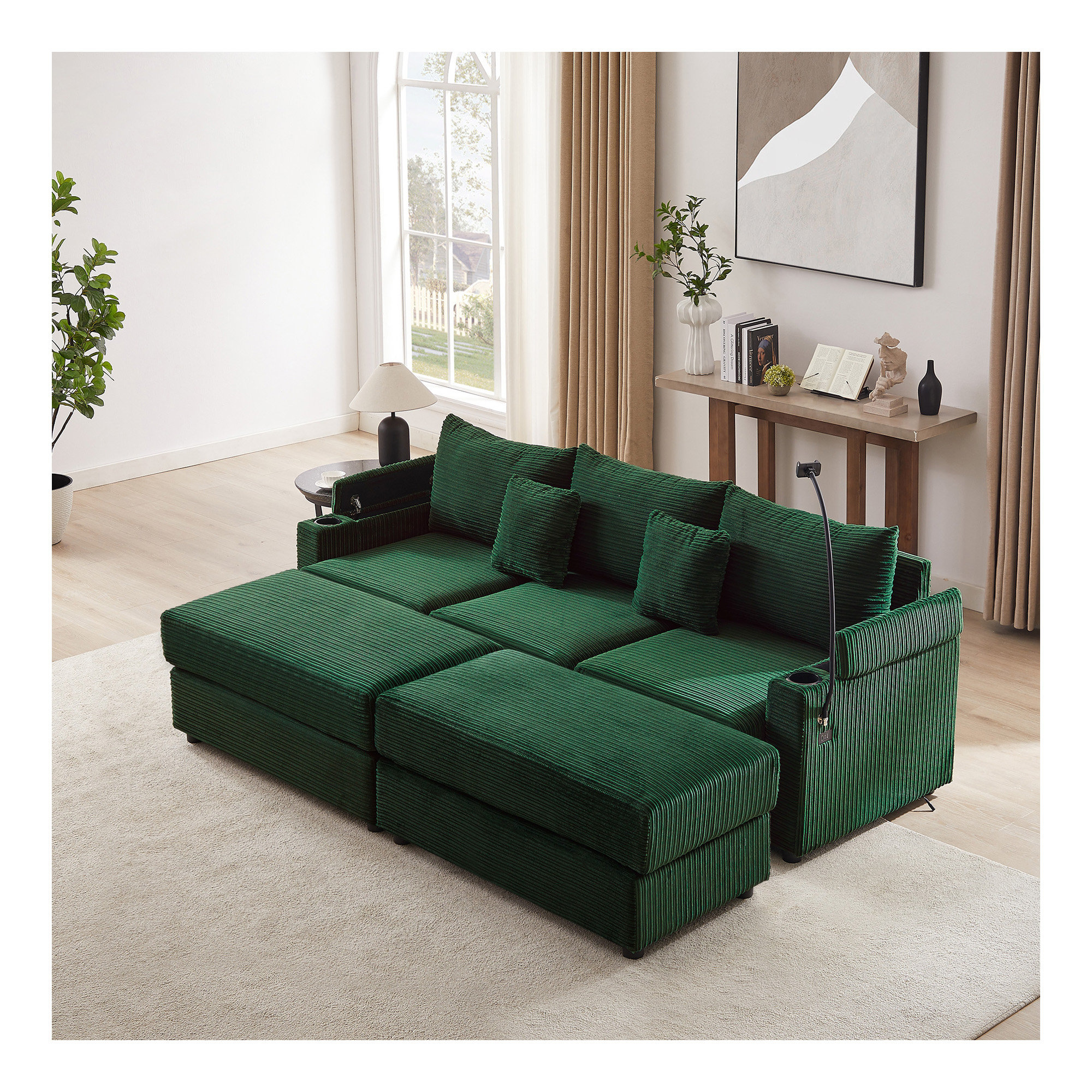 Mercer41 Modern Style Single Sofa Sofa Couch with Storage Space, A ...