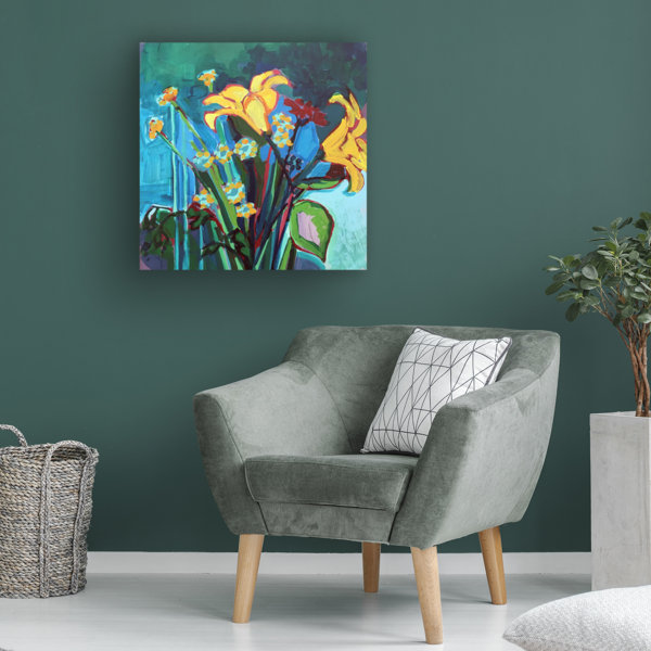 Red Barrel Studio® " Yellow Lily And Wildflower Bouquet " by Victoria ...