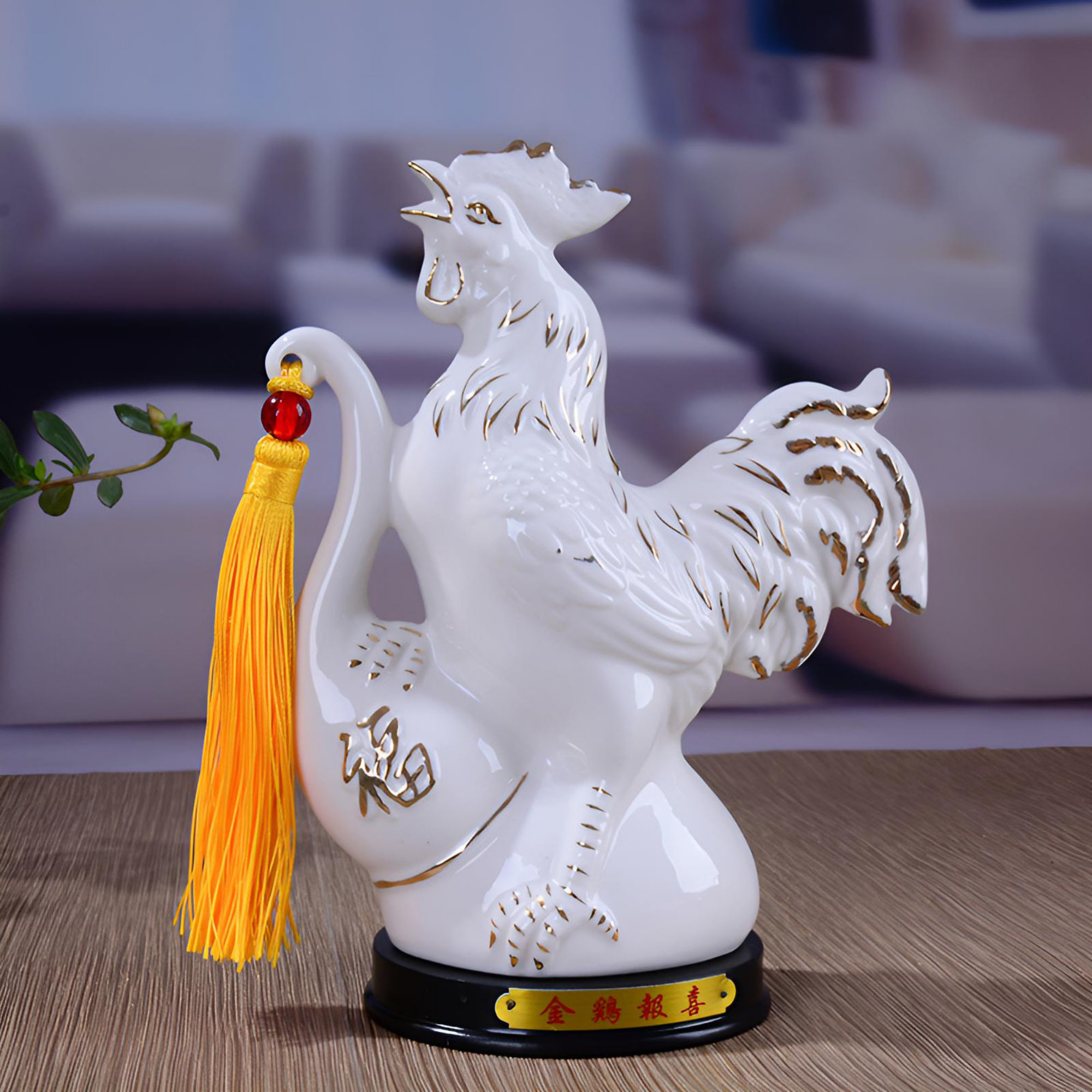 Everly Quinn "Sophisticated Ceramic Rooster Art Piece – Enhance Fortune ...