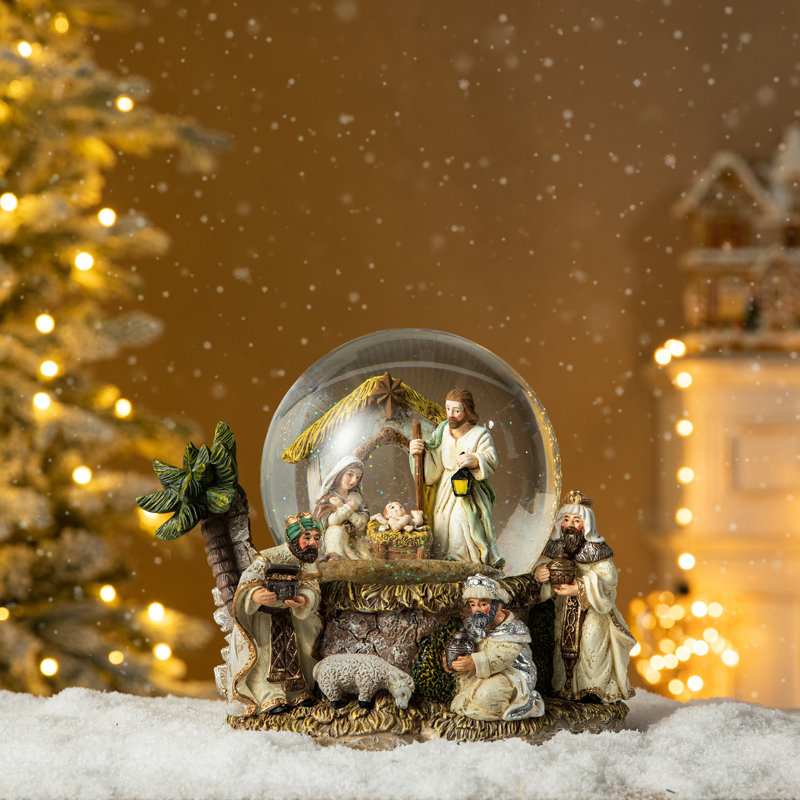 The Holiday Aisle® 150Mm Christmas Oversized Resin Lighted Musical ...