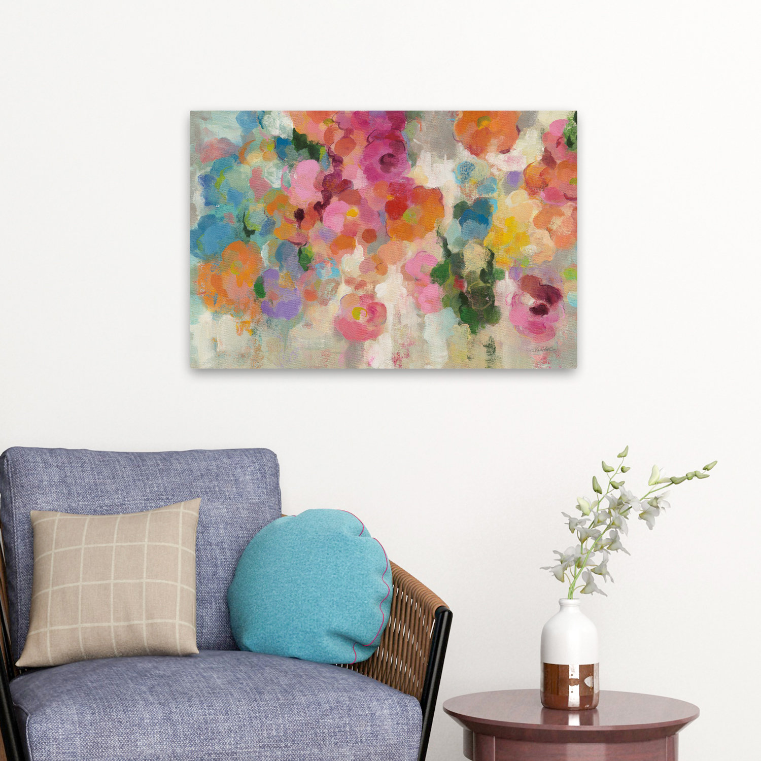 Winston Porter Abstract Bright - Colorful Garden I Crop | Wayfair