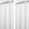iDesign Polyester Stall Shower Curtain - 54" x 78" - Set of 2 - White ...