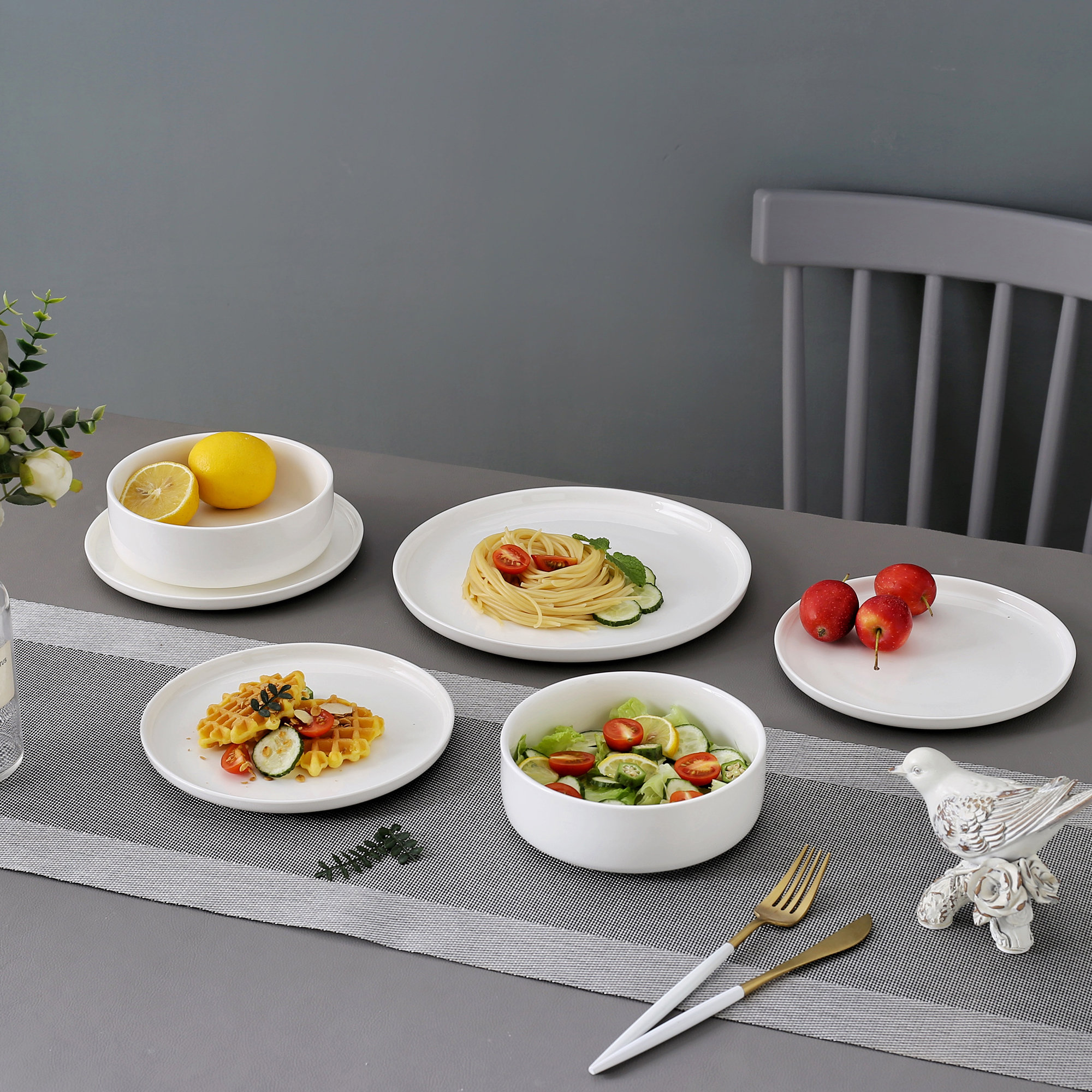 Artmica Aura 24 Piece Porcelain Dinnerware Set, Service For 8 & Reviews ...