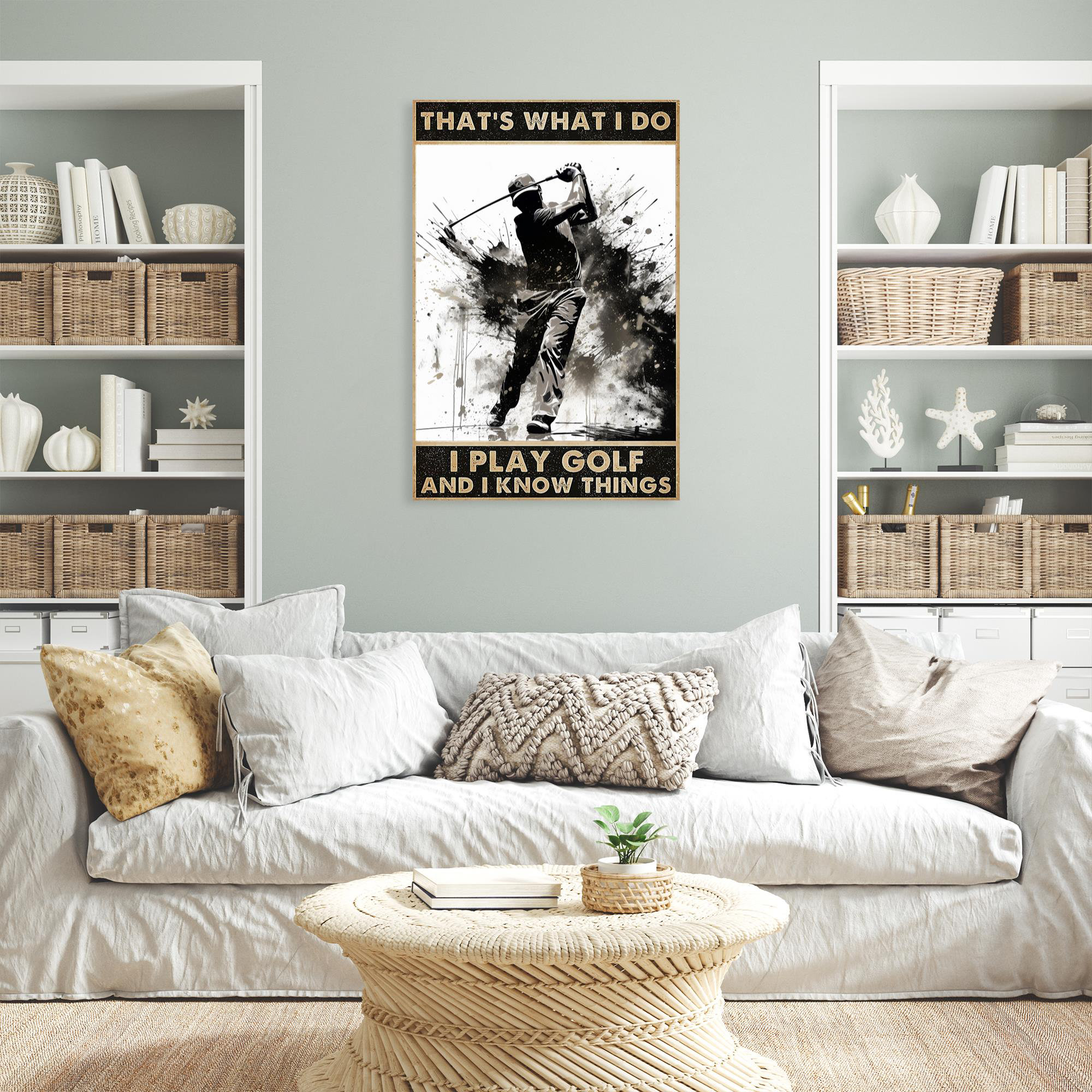 Trinx Hina Man I Play Golf And I Know Things On Canvas Graphic Art ...