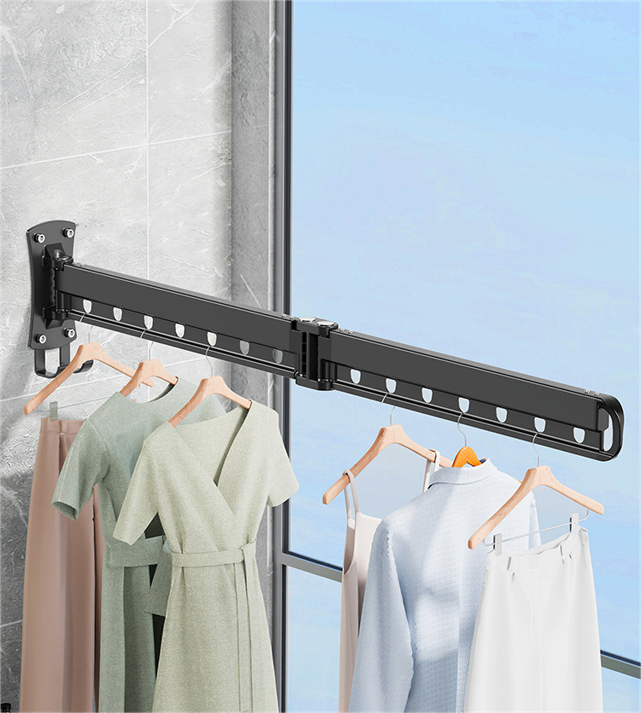 Thrones Designs Ultraspace Aluminum Retractable Clothes Rack - Wayfair ...