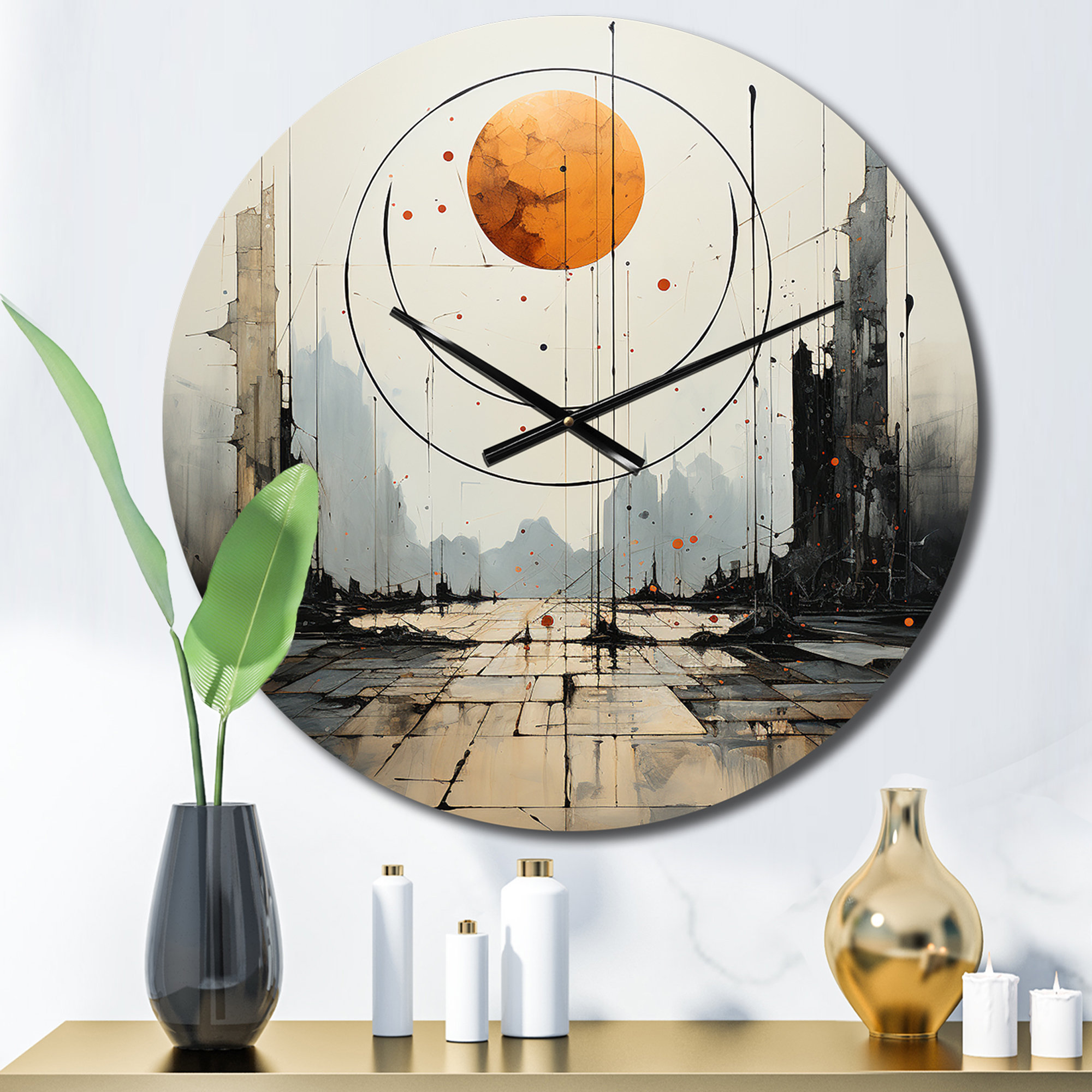 Design Art Full Moon Revelations Vintage Illustration Metal Wall Clock ...