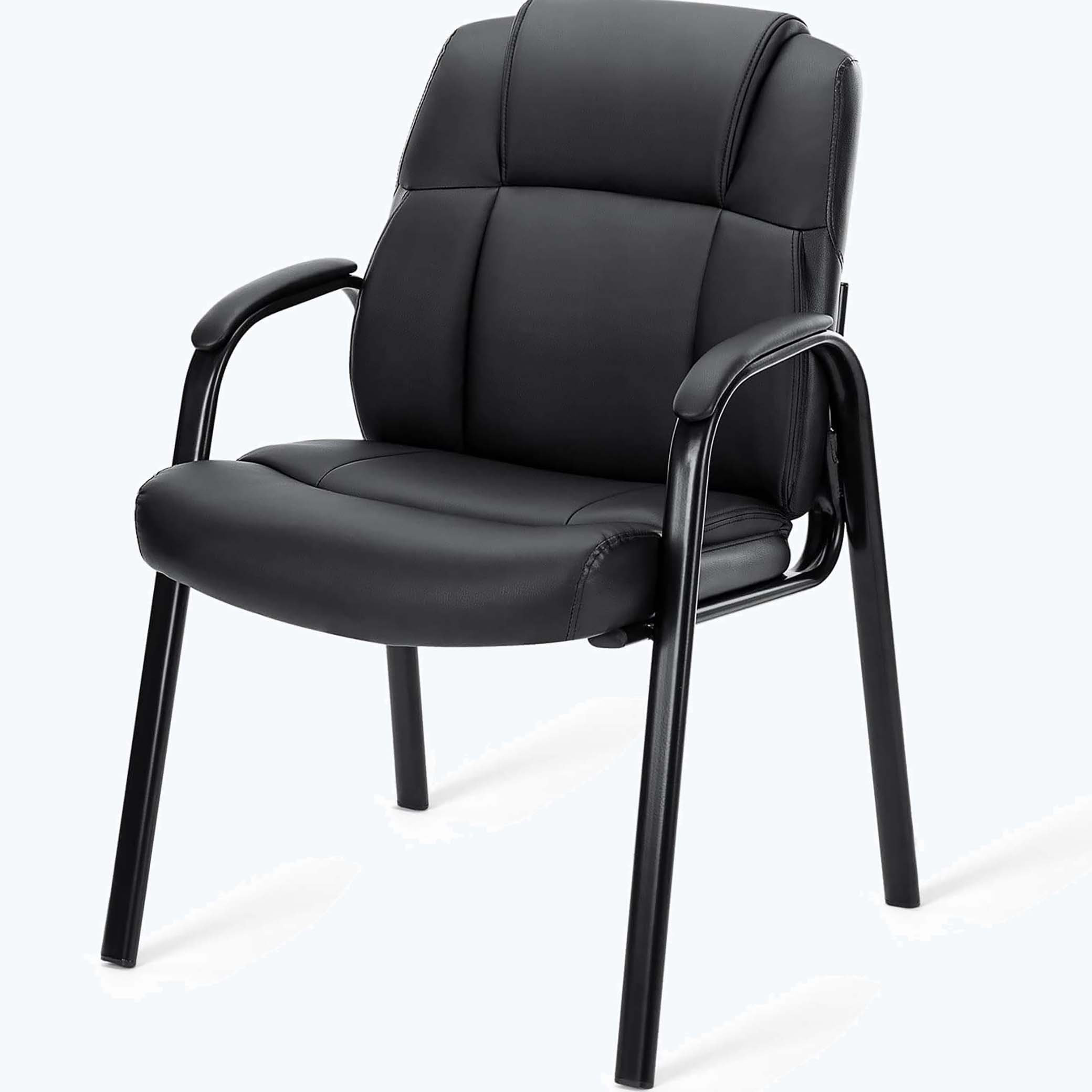 Corrigan Studio® PU Leather Conference Room Chairs with Padded Arms ...