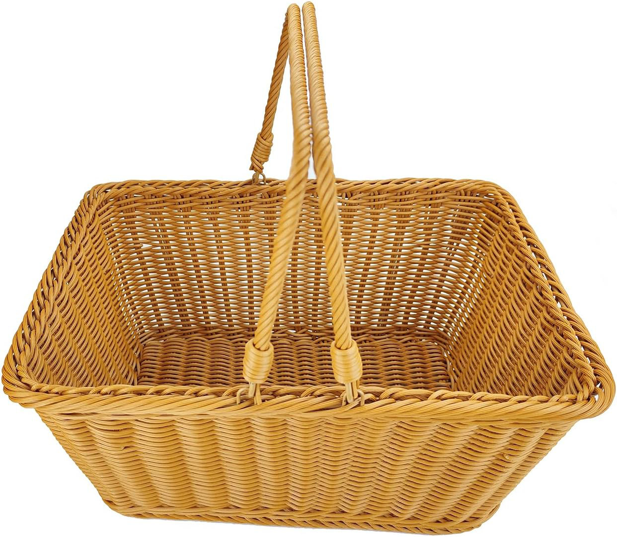 Bay Isle Home™ 16"Poly Wicker storage Baskets,Handmade Woven Basket ...