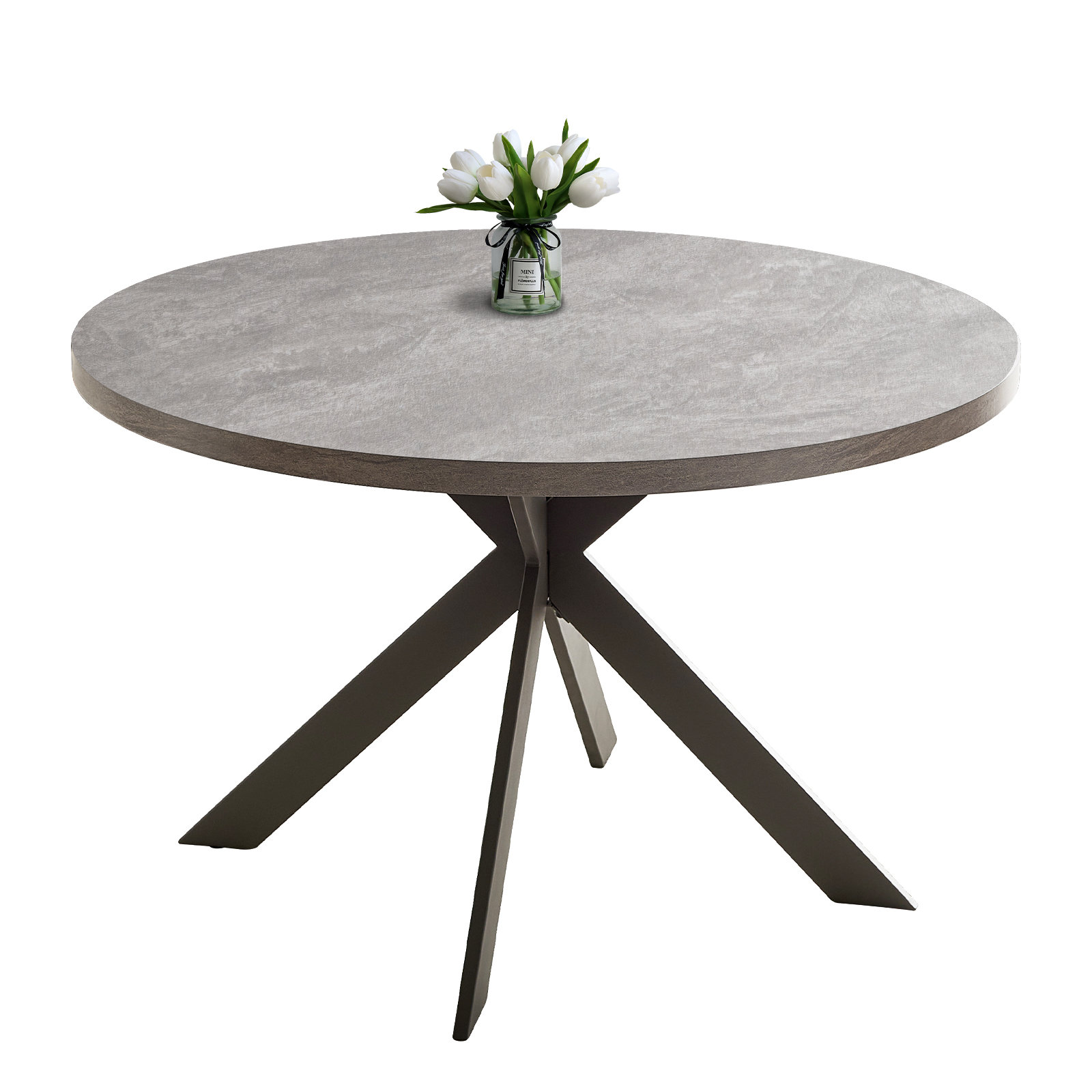 George Oliver Garrell 46‘’ Round Dining Table, Mid-Century Round ...