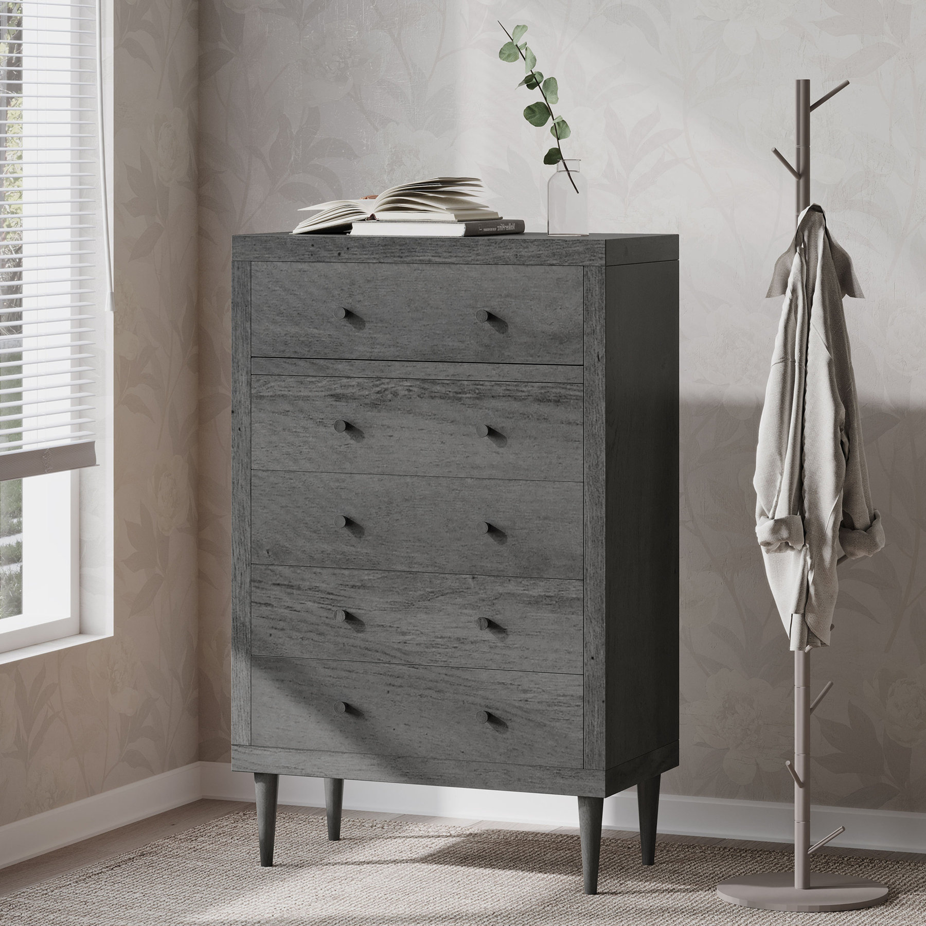 Latitude Run® NORDIC 5-DRAWER CHEST | Wayfair