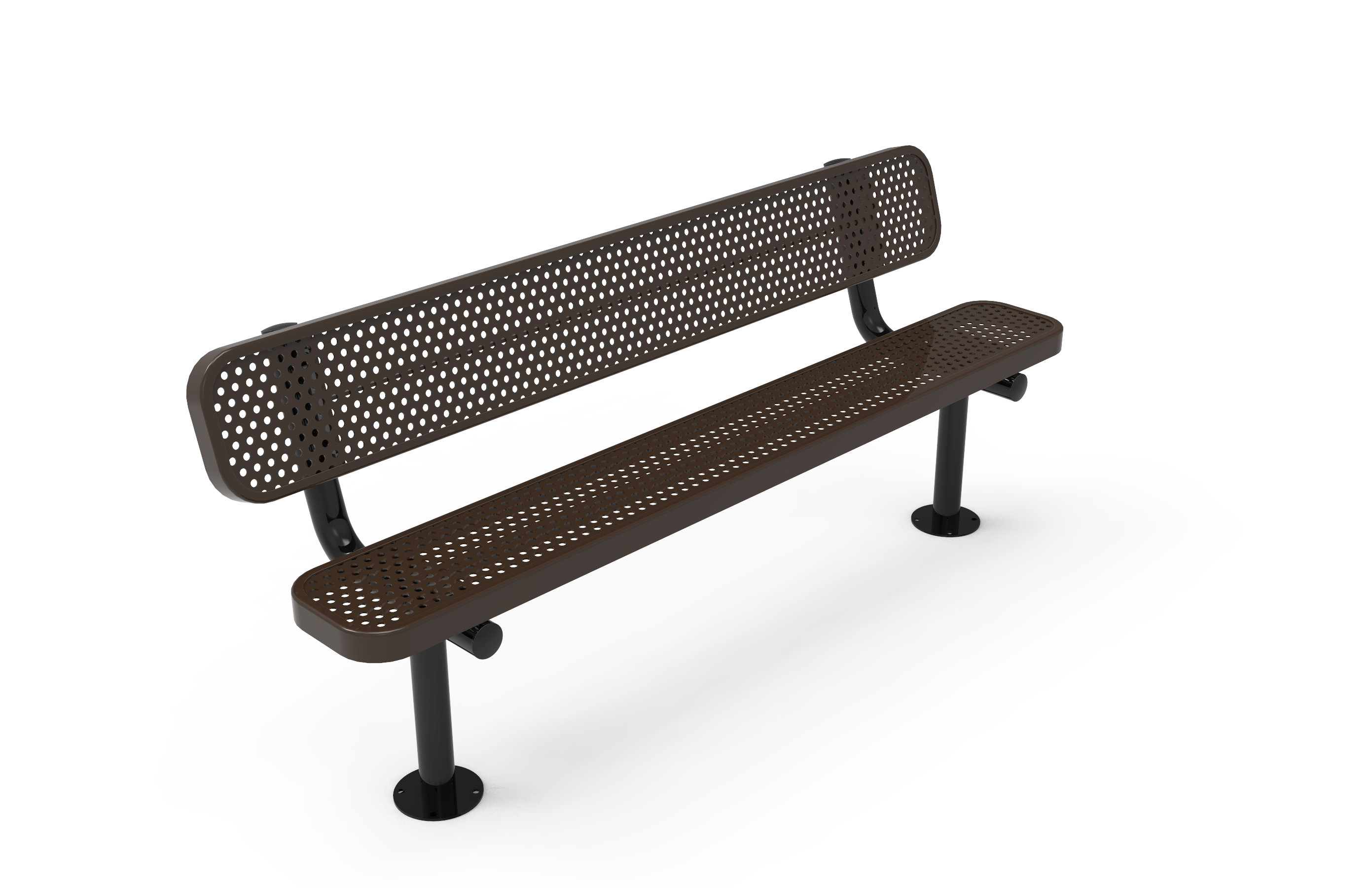 Arlmont & Co. Freeport Park® B6WBP-P-TAN Park Bench With Back Portable ...