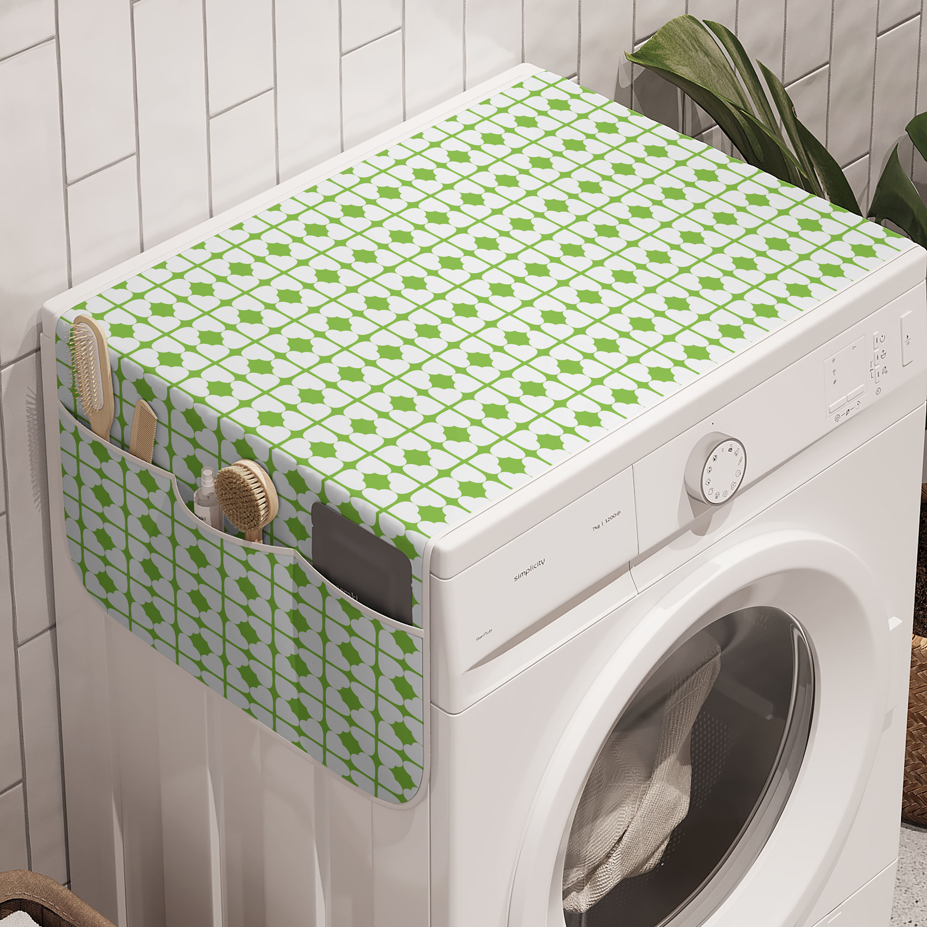 East Urban Home Olive Green Washing Machine Organizer Pack of 2 47" x ...