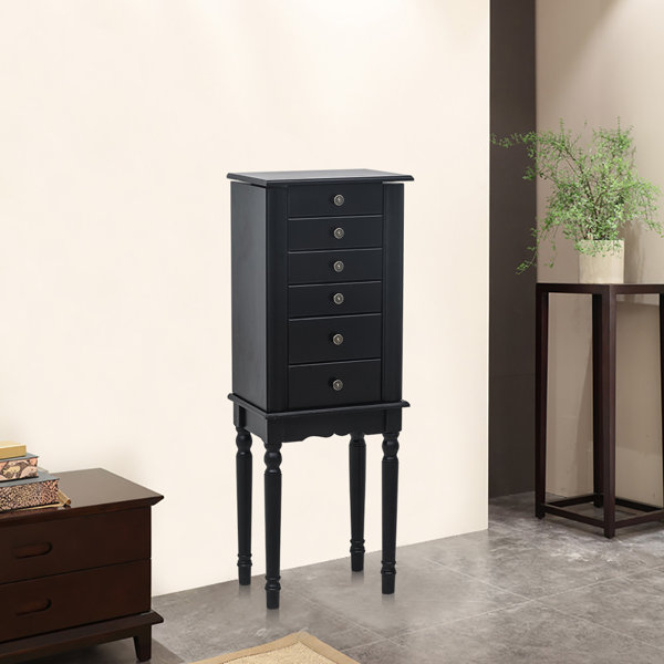 Charlton Home® Dorothee 27.55'' Wide Free-standing Jewelry Armoire with ...