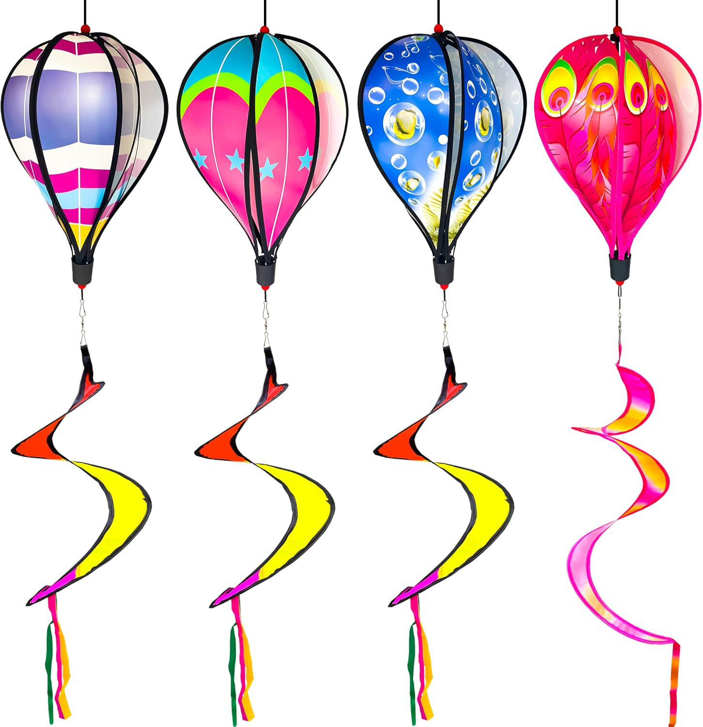 Dakota Fields 4 PCS Hot Air Balloon Wind Spinners Wind Spinner Fish ...