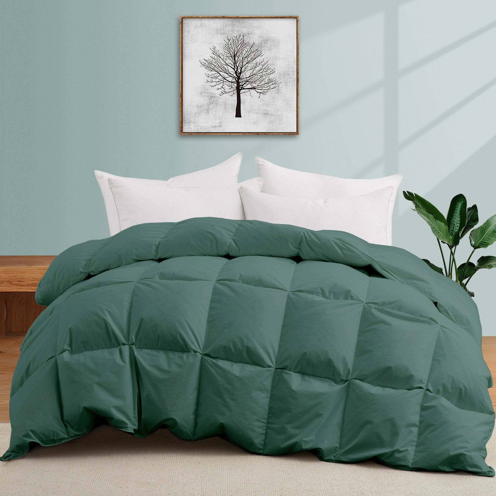 Latitude Run® 600 All Season Down & Feather Blend Comforter & Reviews ...
