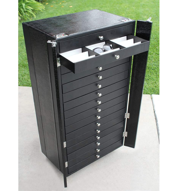 Red Barrel Studio® 288 Slot Eyewear Sunglasses Storage Cabinet Features ...