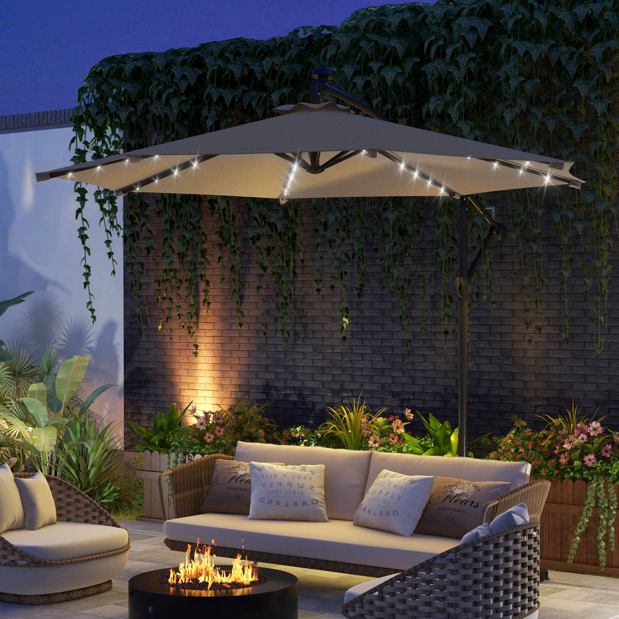 Arlmont & Co. Shamont 118.1'' Cantilever Umbrella - Wayfair Canada