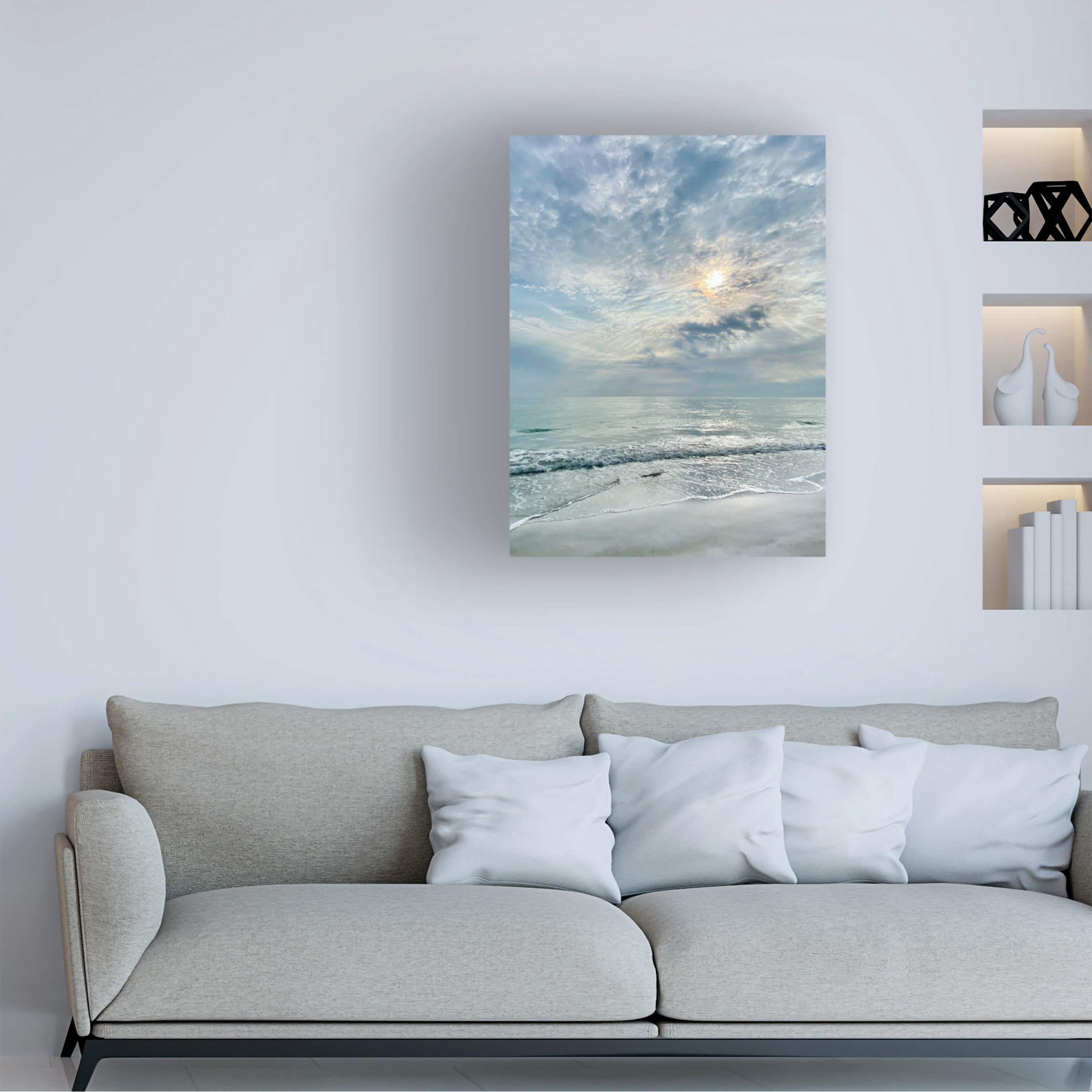 Highland Dunes Wrapped Canvas Wall Art - Mary Lou Johnson 'Beach Song ...