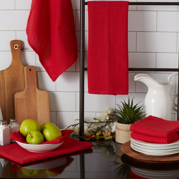 Eider & Ivory™ Cotton Waffle Tea Towel Kitchen Towel & Reviews | Wayfair