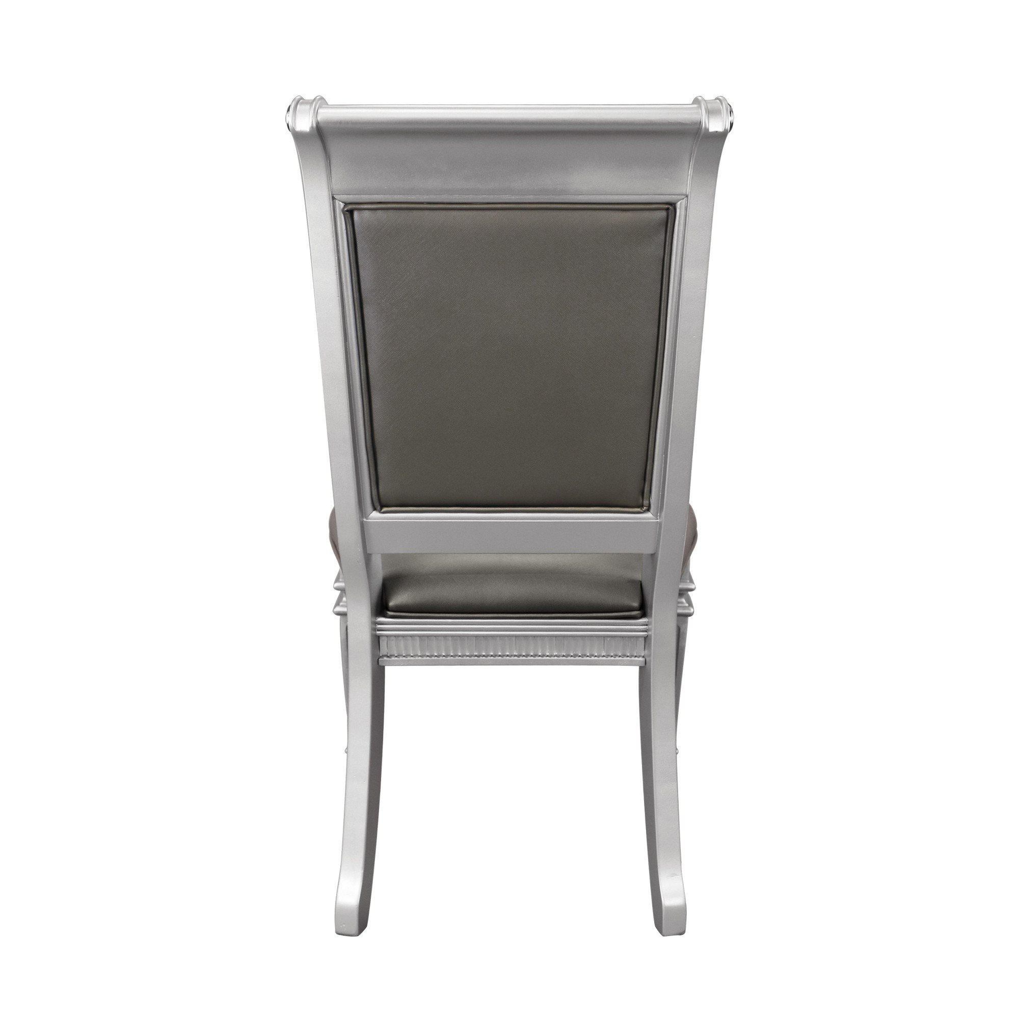Rosdorf Park Modern Glam Silver Finish Dining Furniture Set of 2 | Wayfair