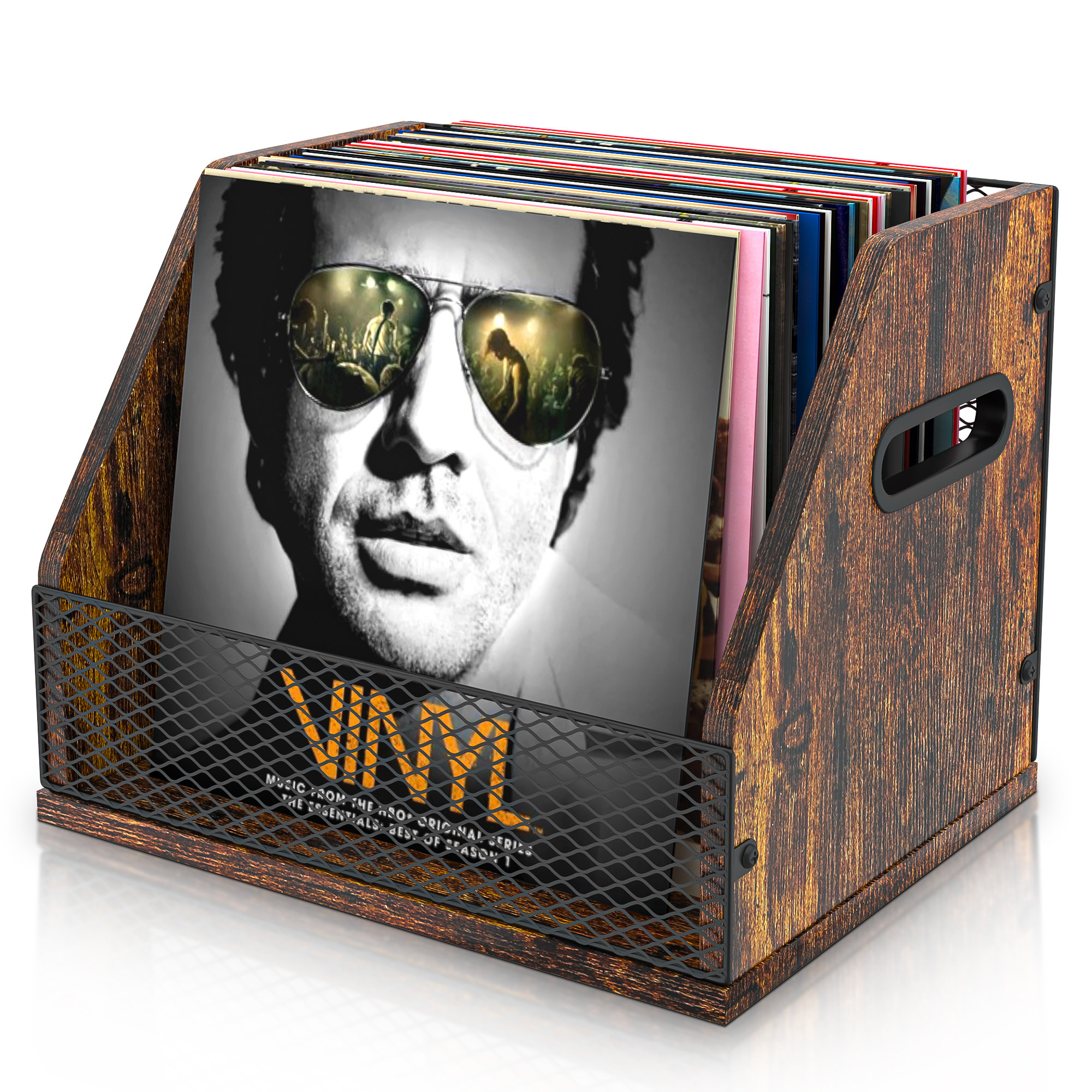 Millwood Pines Vinyl Record Album Holder Shelf Record Storage & Reviews ...