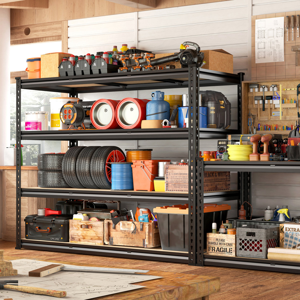 WFX Utility™ Storage Shelves, Heavy Duty Garage Shelving, Adjustable ...